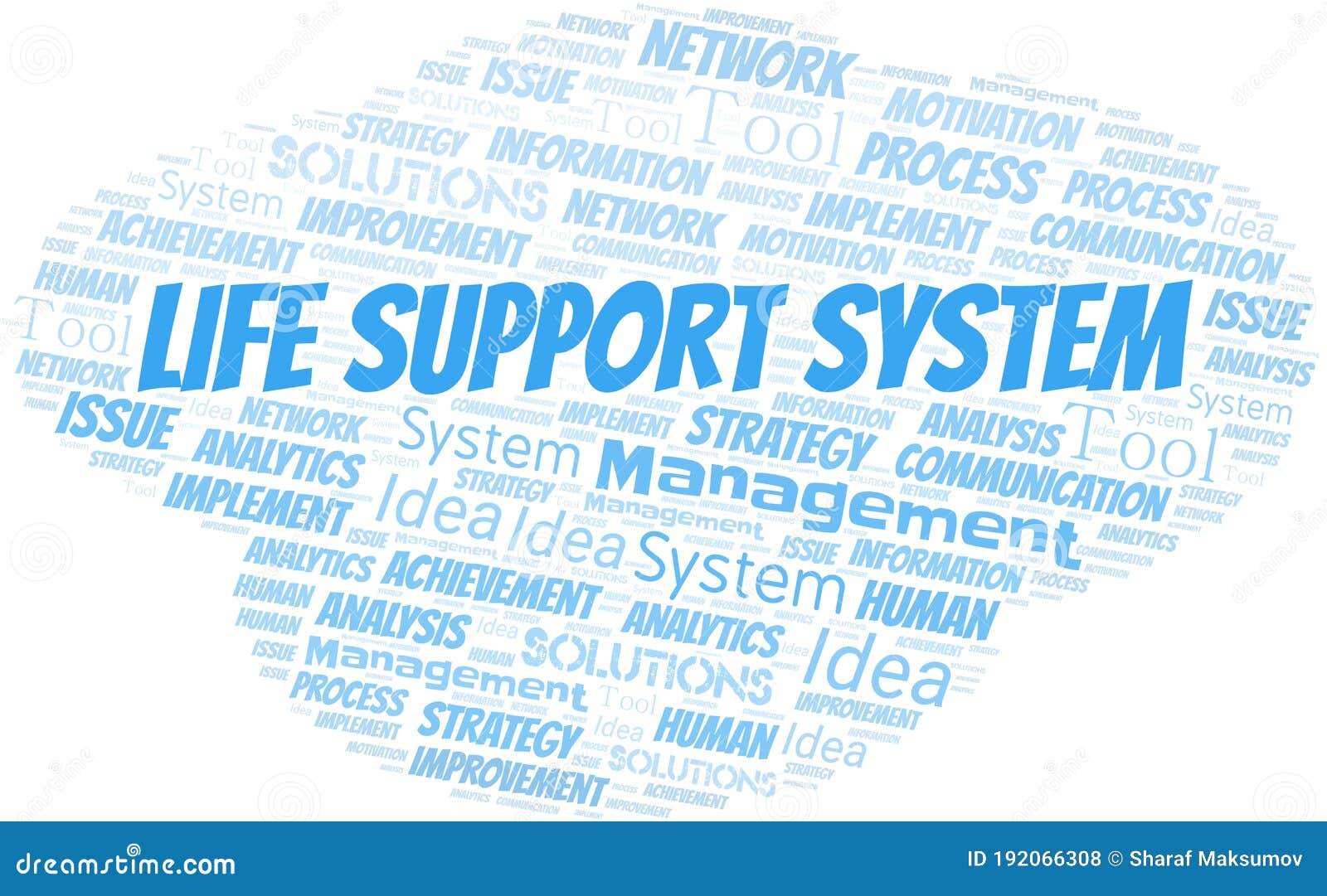 Life Support System Typography Vector Word Cloud. Stock Vector ...