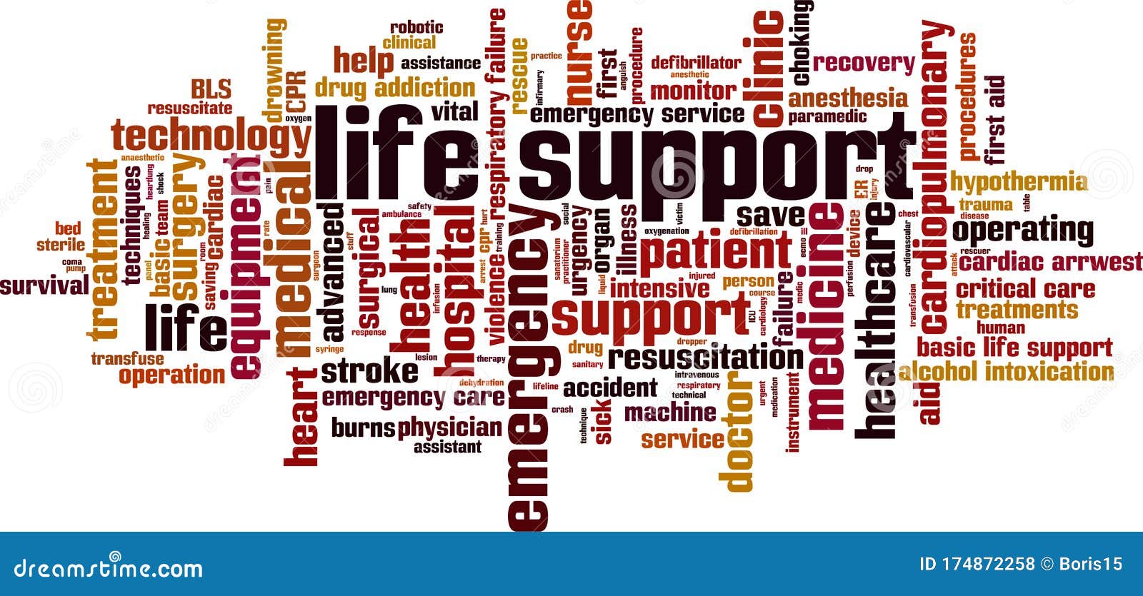 Life support word cloud stock vector. Illustration of drowning - 174872258