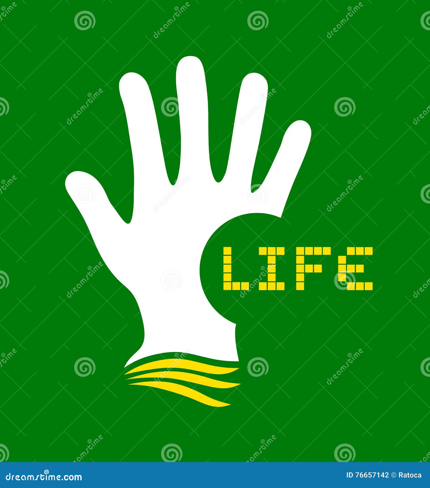 Life symbol stock vector. Illustration of life, green - 76657142
