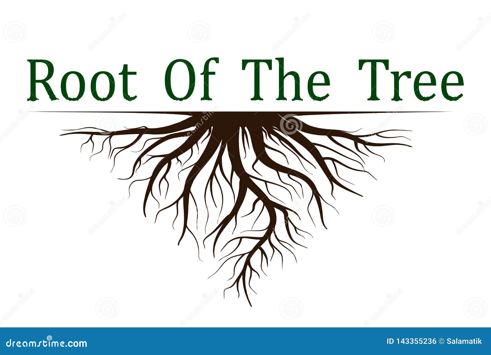 Set of Life Tree with Roots . Vector Illustration Icon Isolated on ...