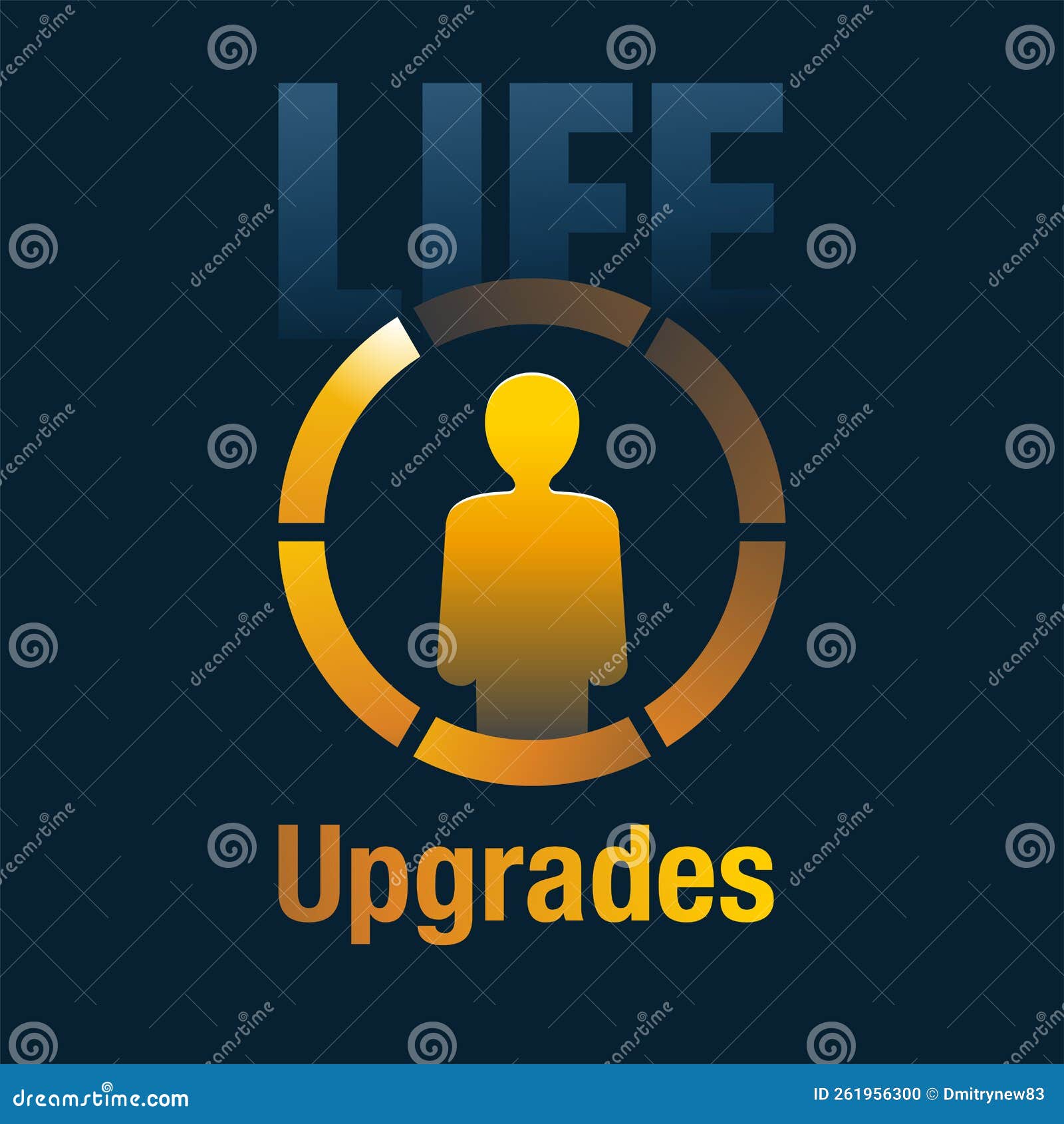 Upgrading And A Life Goal - Pictured As Word Upgrading On A Football ...