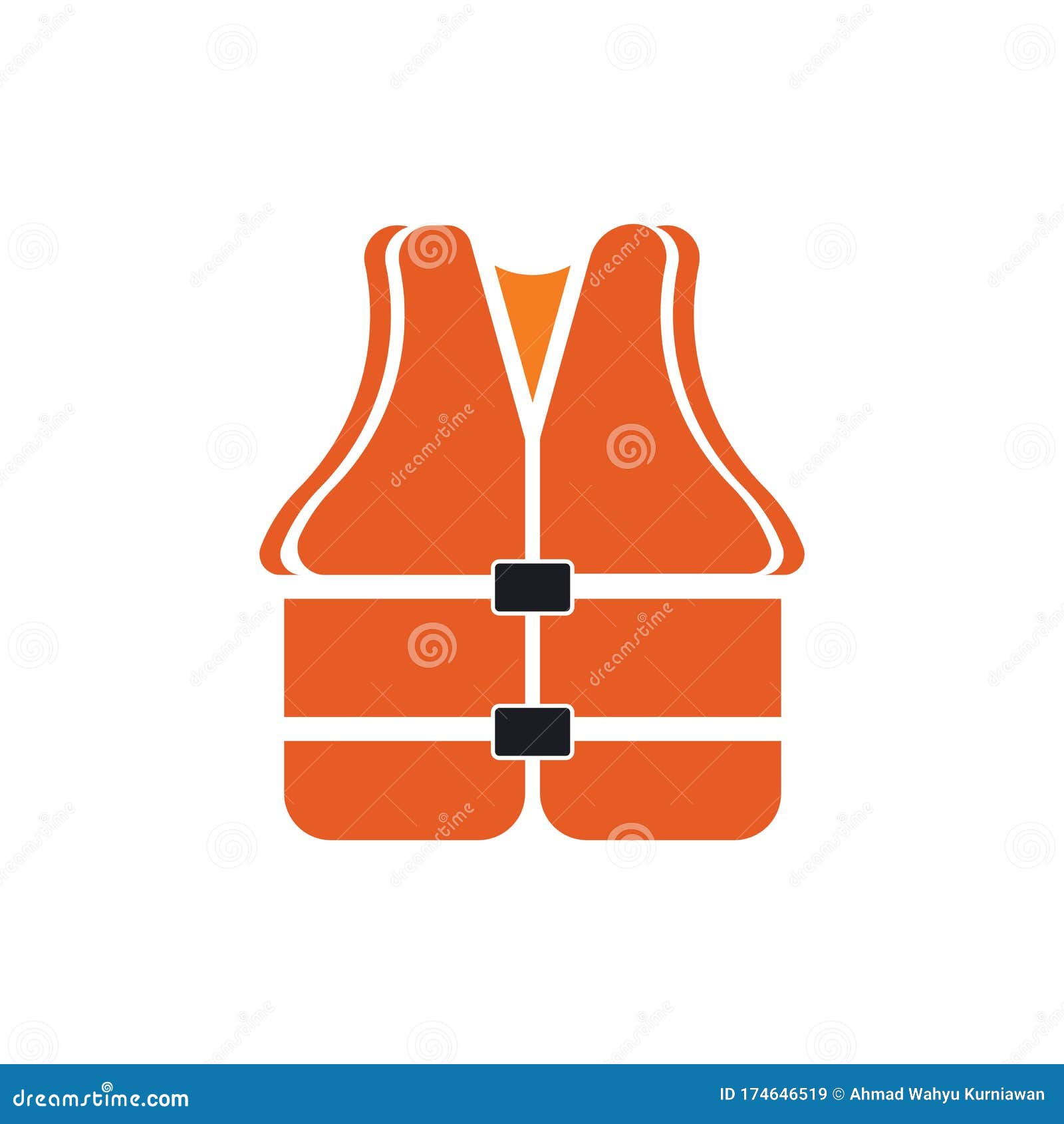 Life vest icon logo stock vector. Illustration of vest - 174646519