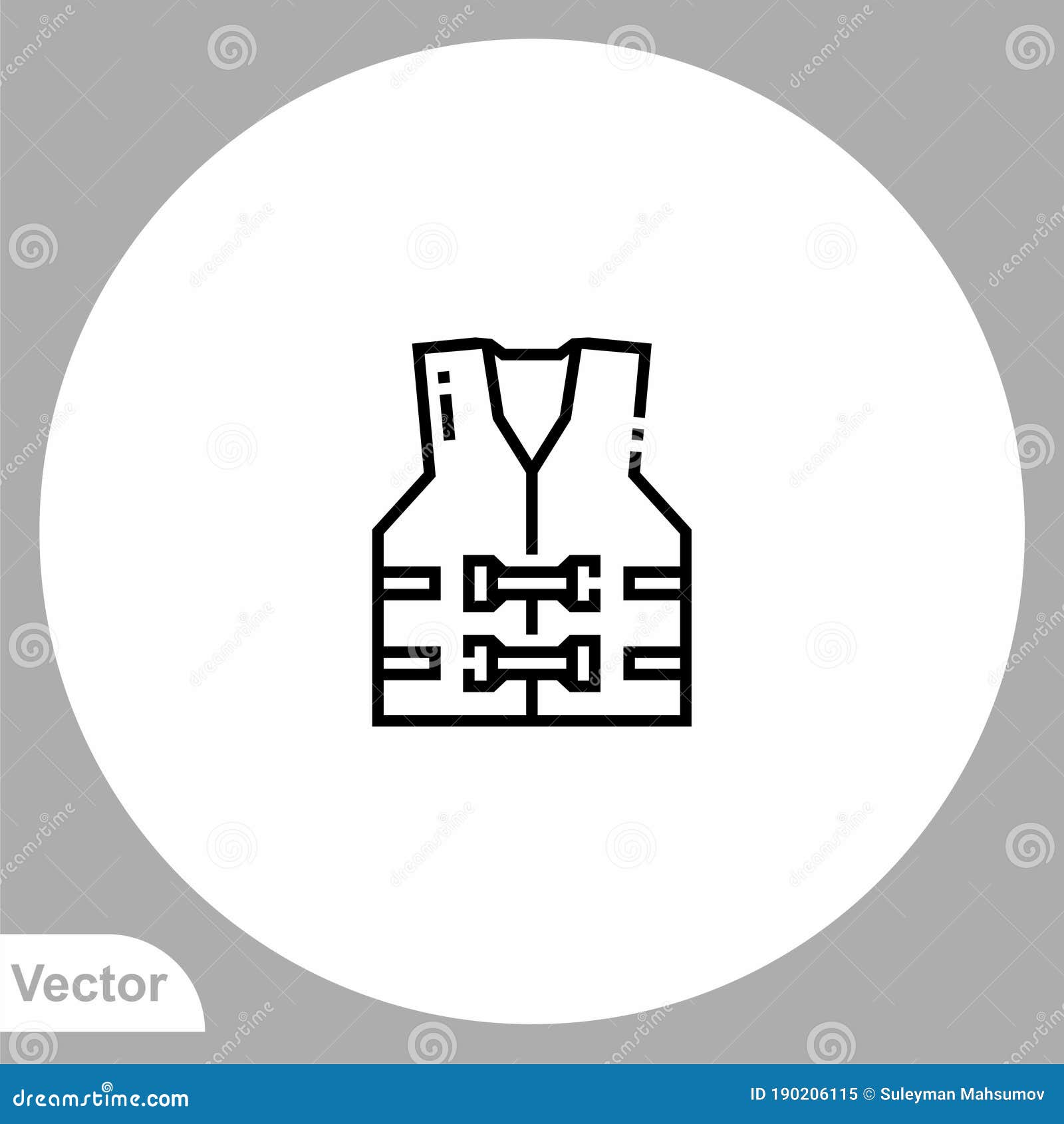 Life Vest Vector Icon Sign Symbol Stock Vector - Illustration of save ...