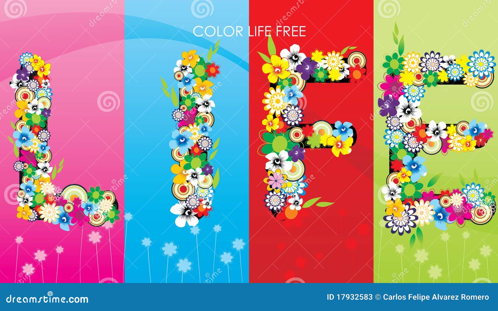 Life word stock vector. Illustration of decoration, beautiful - 17932583