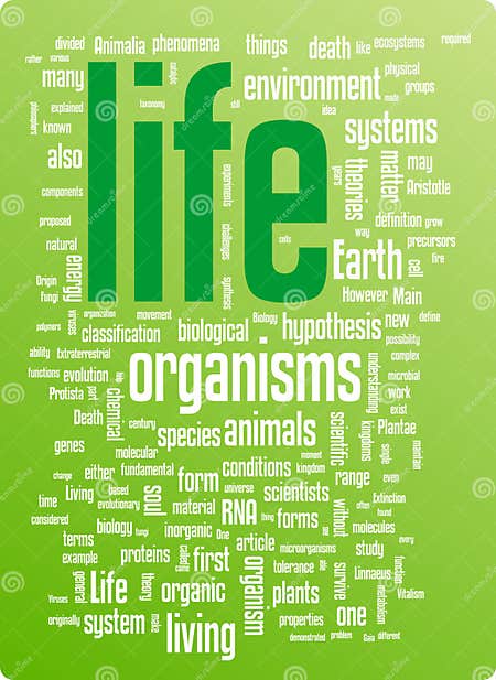 Life Word Cloud Illustration Stock Illustration - Illustration of cloud ...