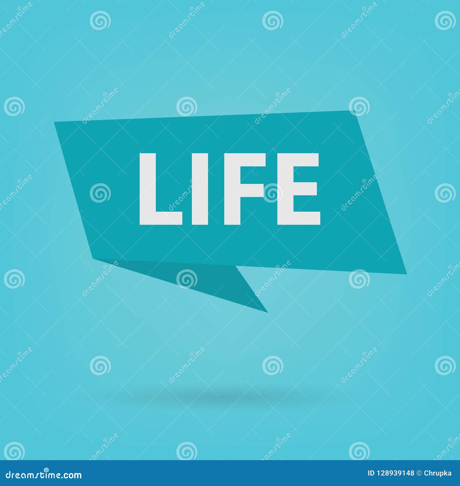 Life word on a sticker stock vector. Illustration of life - 128939148