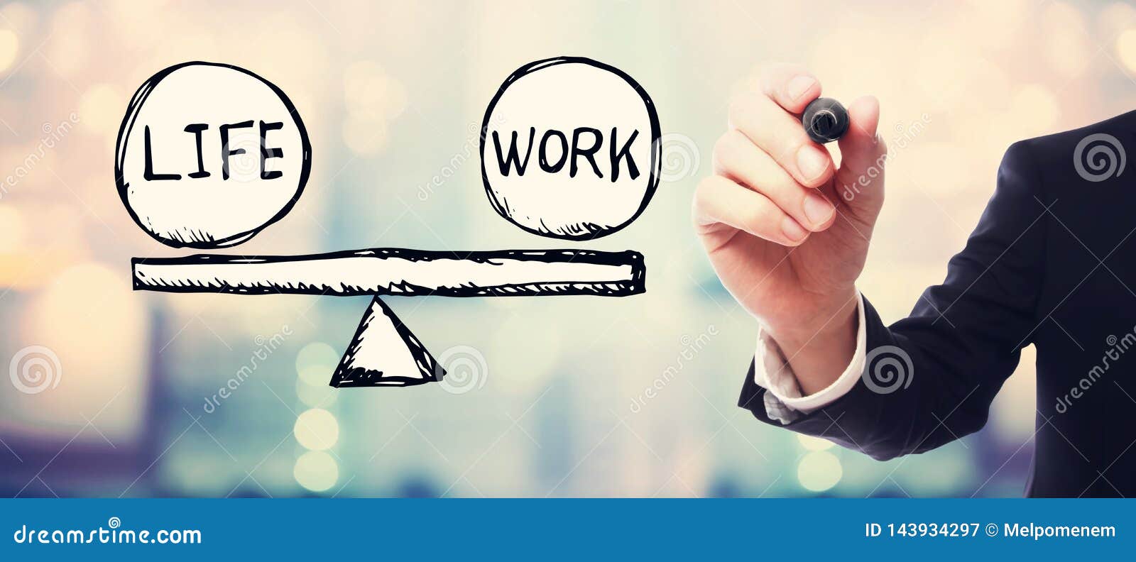 Life and Work Balance with Businessman Stock Image - Image of career ...