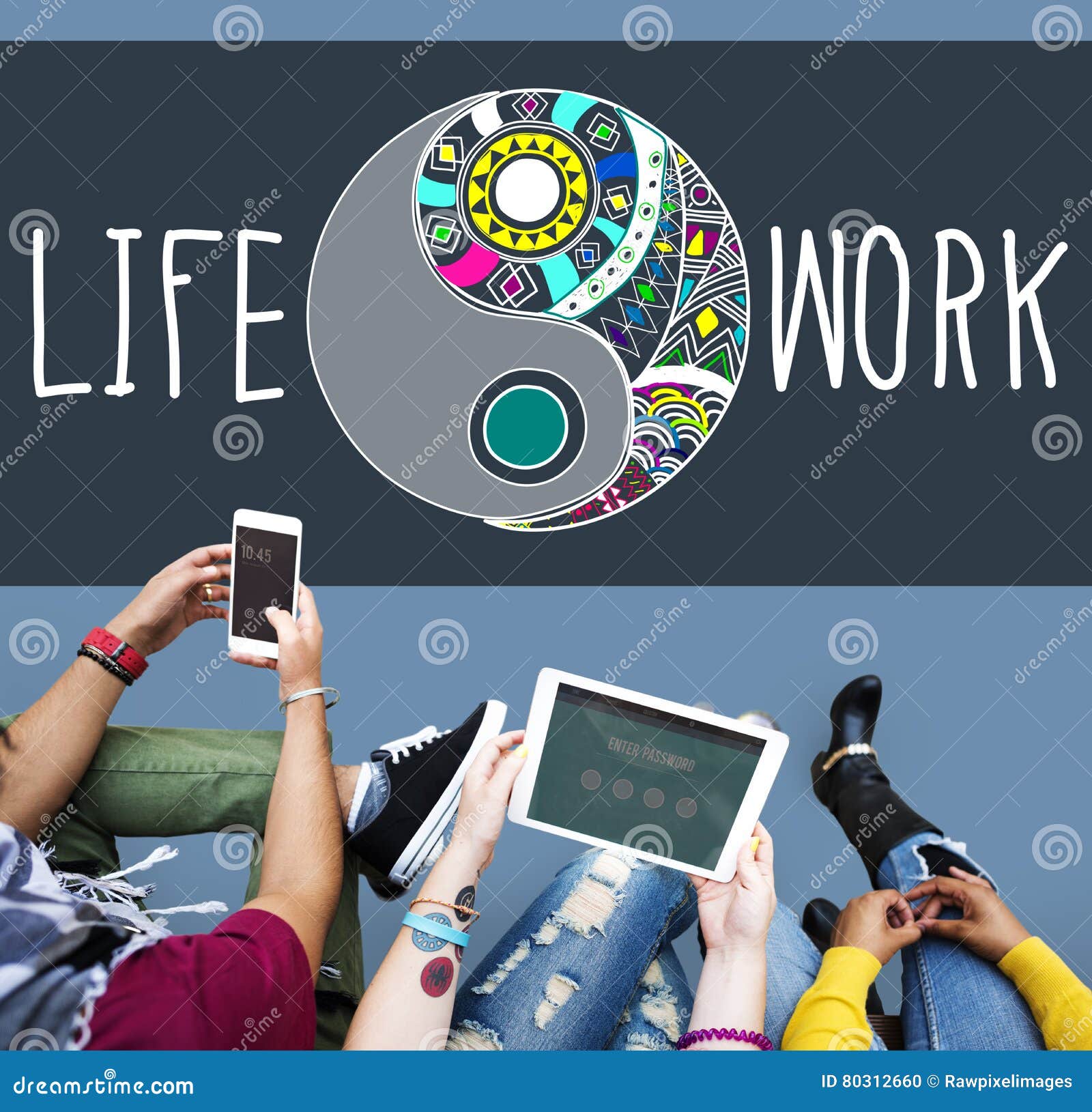 Life Work Balance Functional Nature Active Style Concept Stock Photo ...