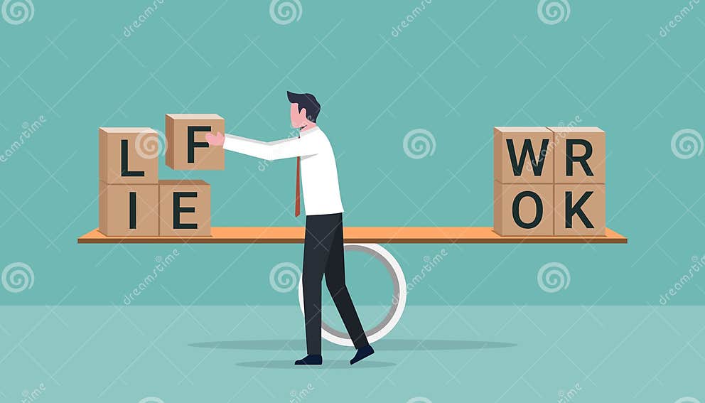 Life and Work Balance on Scale Symbolize Harmony between Life and Work ...
