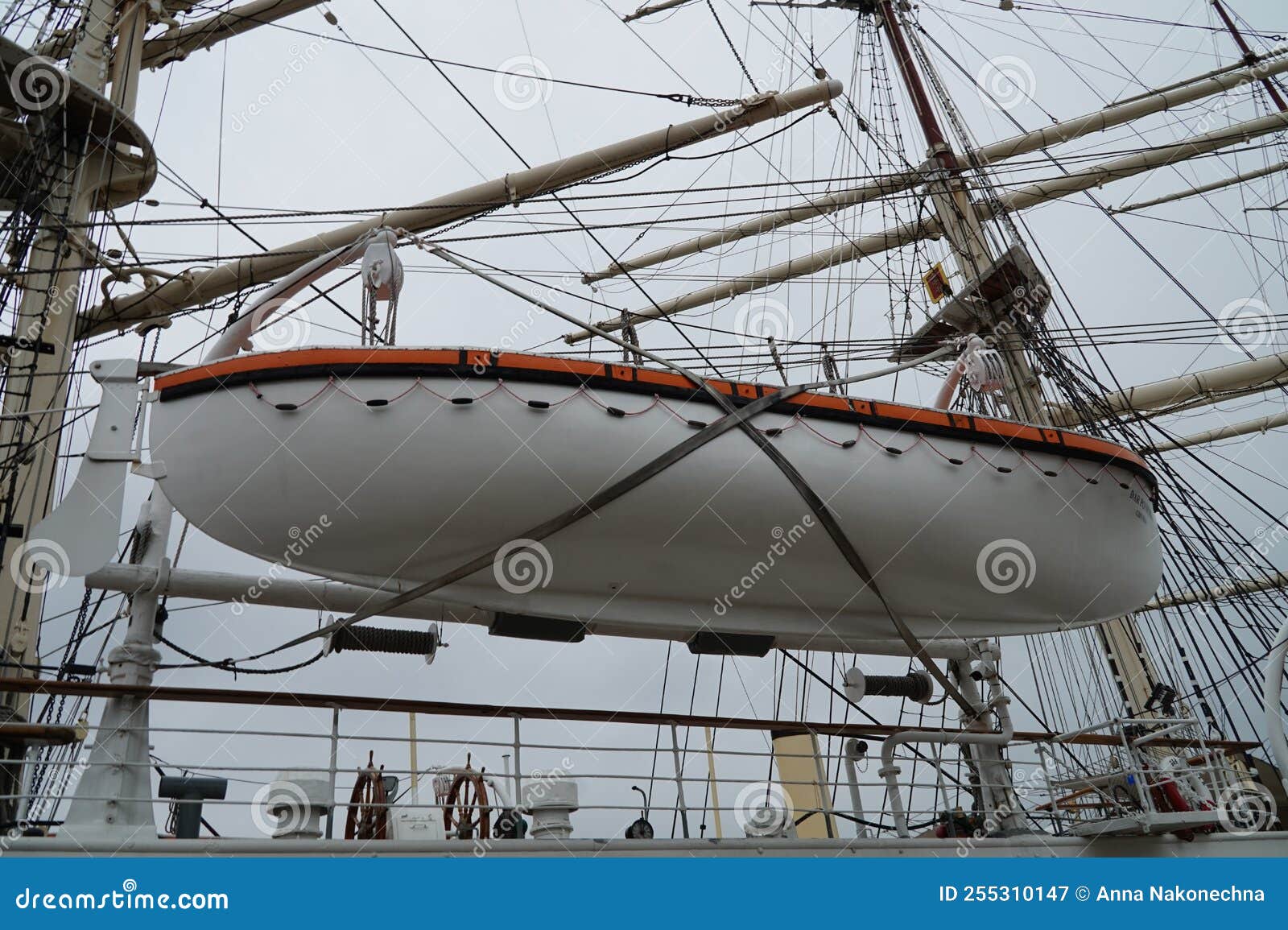The Lifeboat is Attached To the Side of the Ship. Stock Image - Image ...