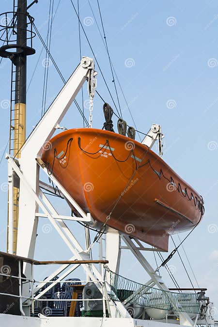 Lifeboat hanging in Davit editorial stock photo. Image of davit - 45647608