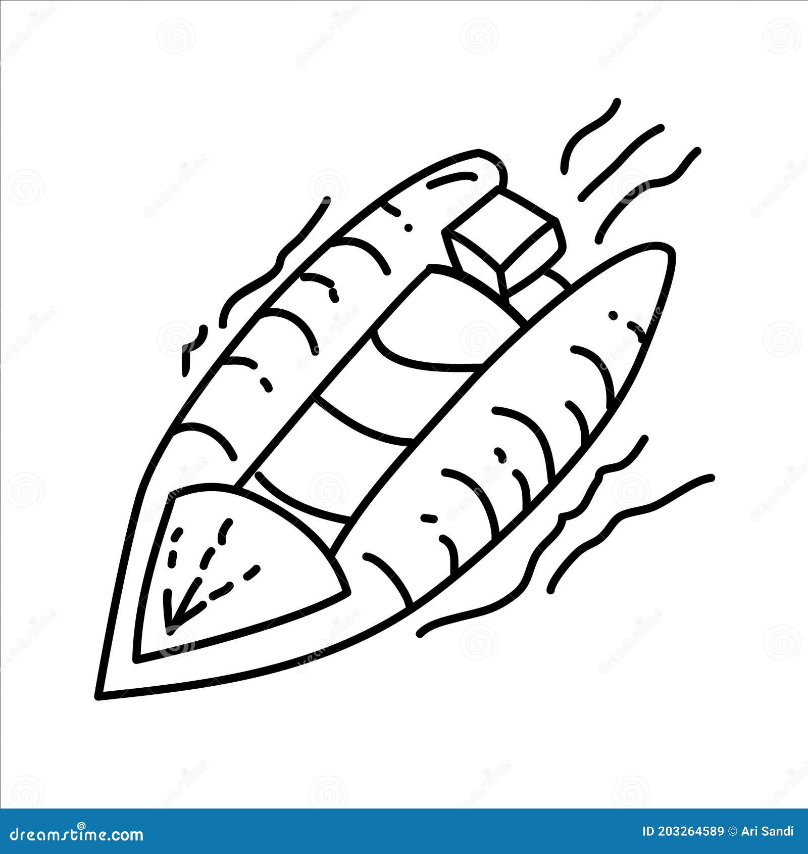 Lifeboat Icon. Doodle Hand Drawn or Outline Icon Style Stock ...