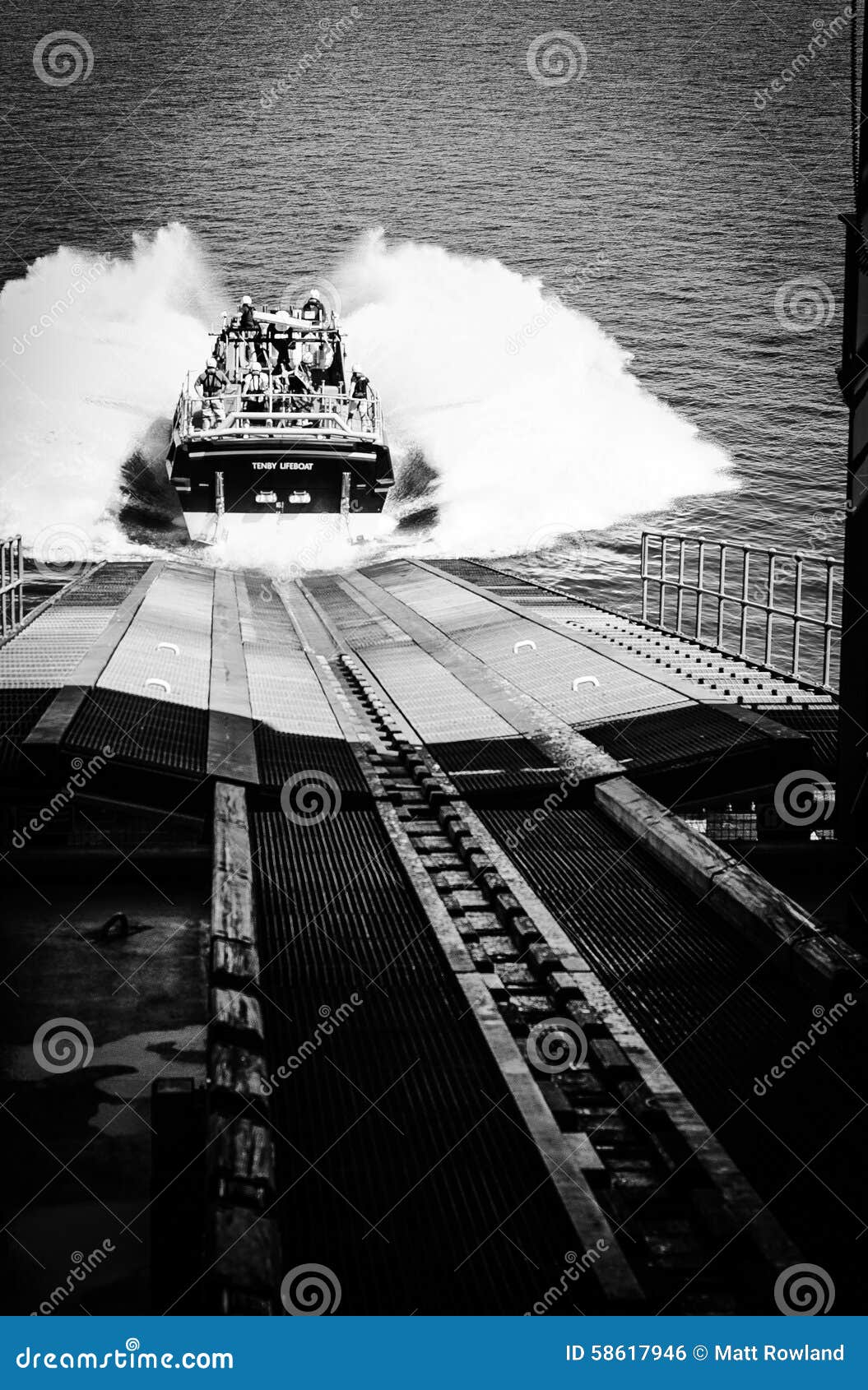 Lifeboat Launch Ramp With Warning Sign Editorial Image | CartoonDealer ...