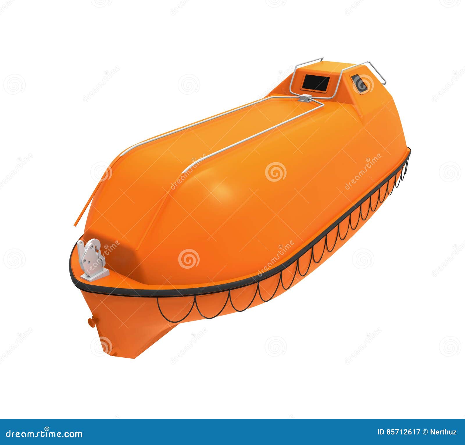 Liferaft Transportation Cartoon Character Perspective View Vector ...