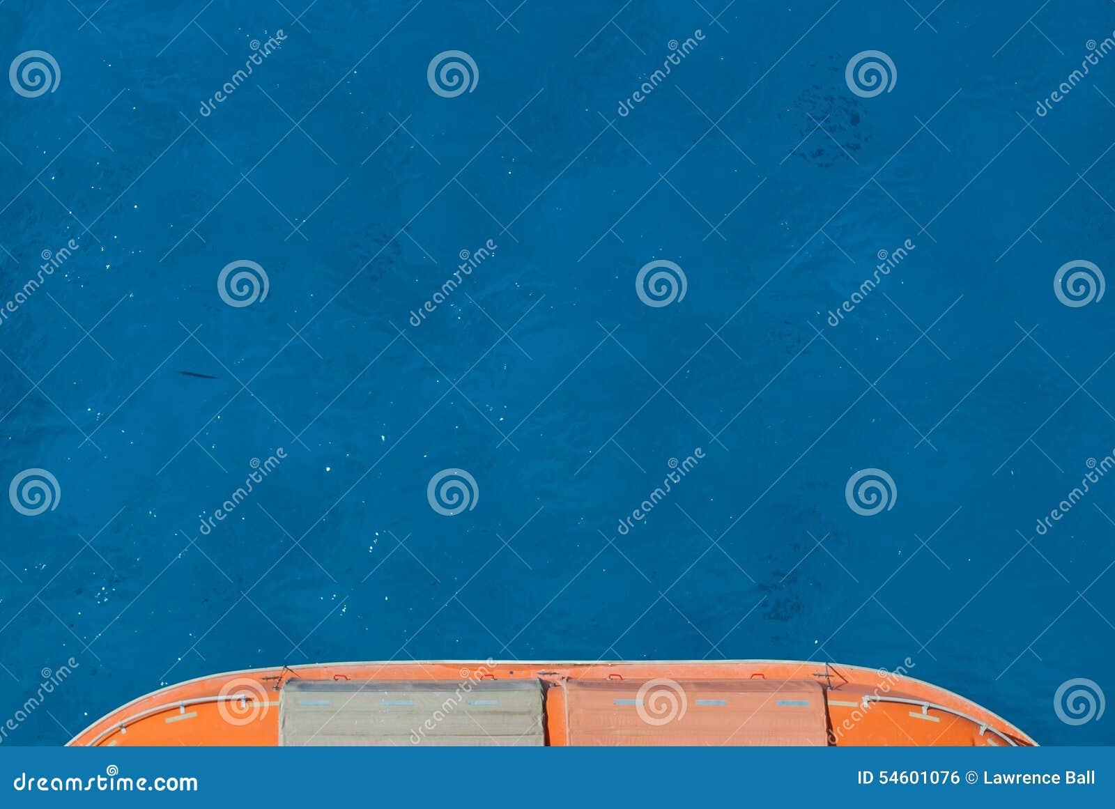 Lifeboat Over Deep Blue Waters Stock Photo - Image of bright, boat ...