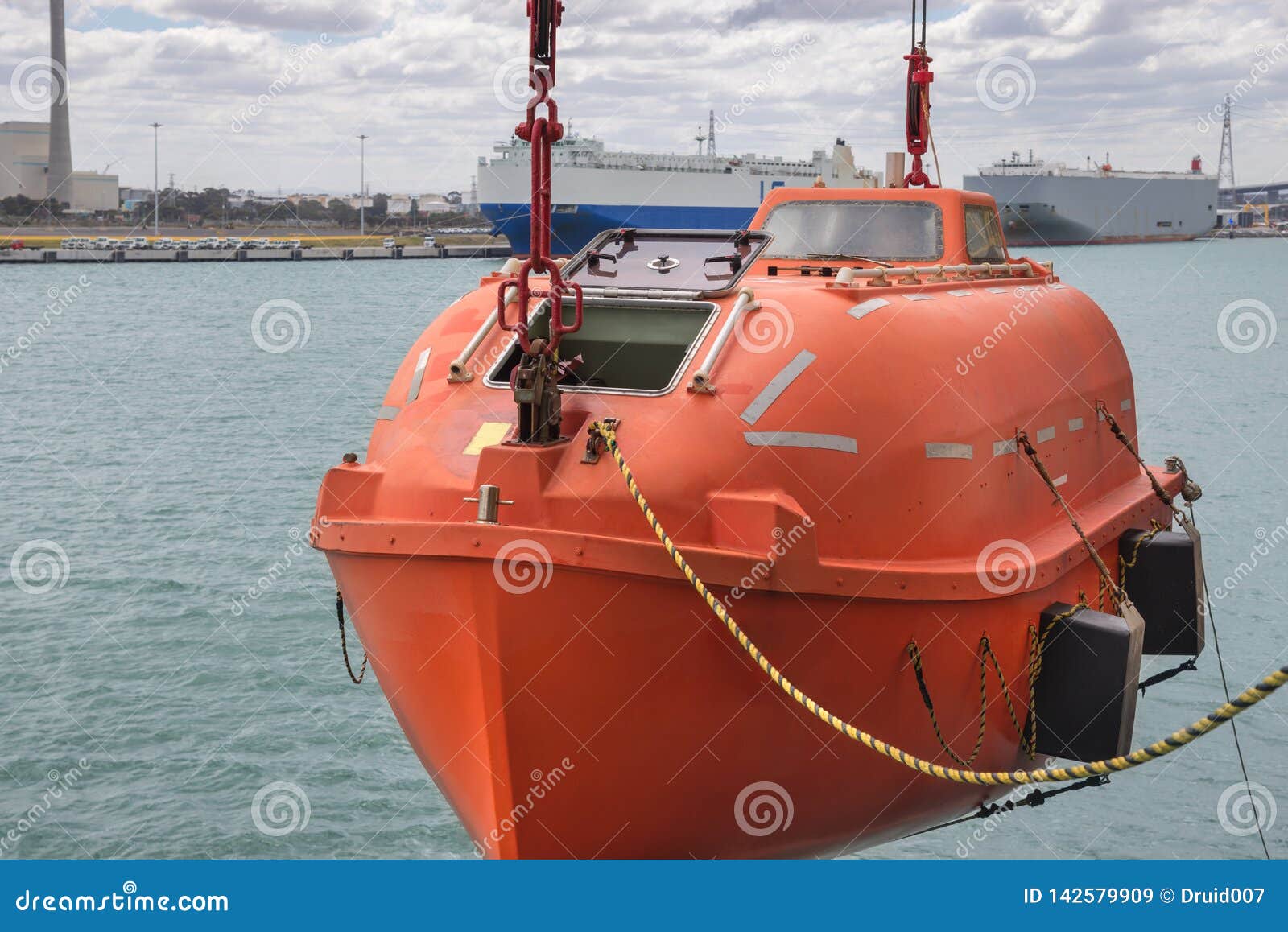 A Red Lifeboat Or Rescue Boat Editorial Photo | CartoonDealer.com ...