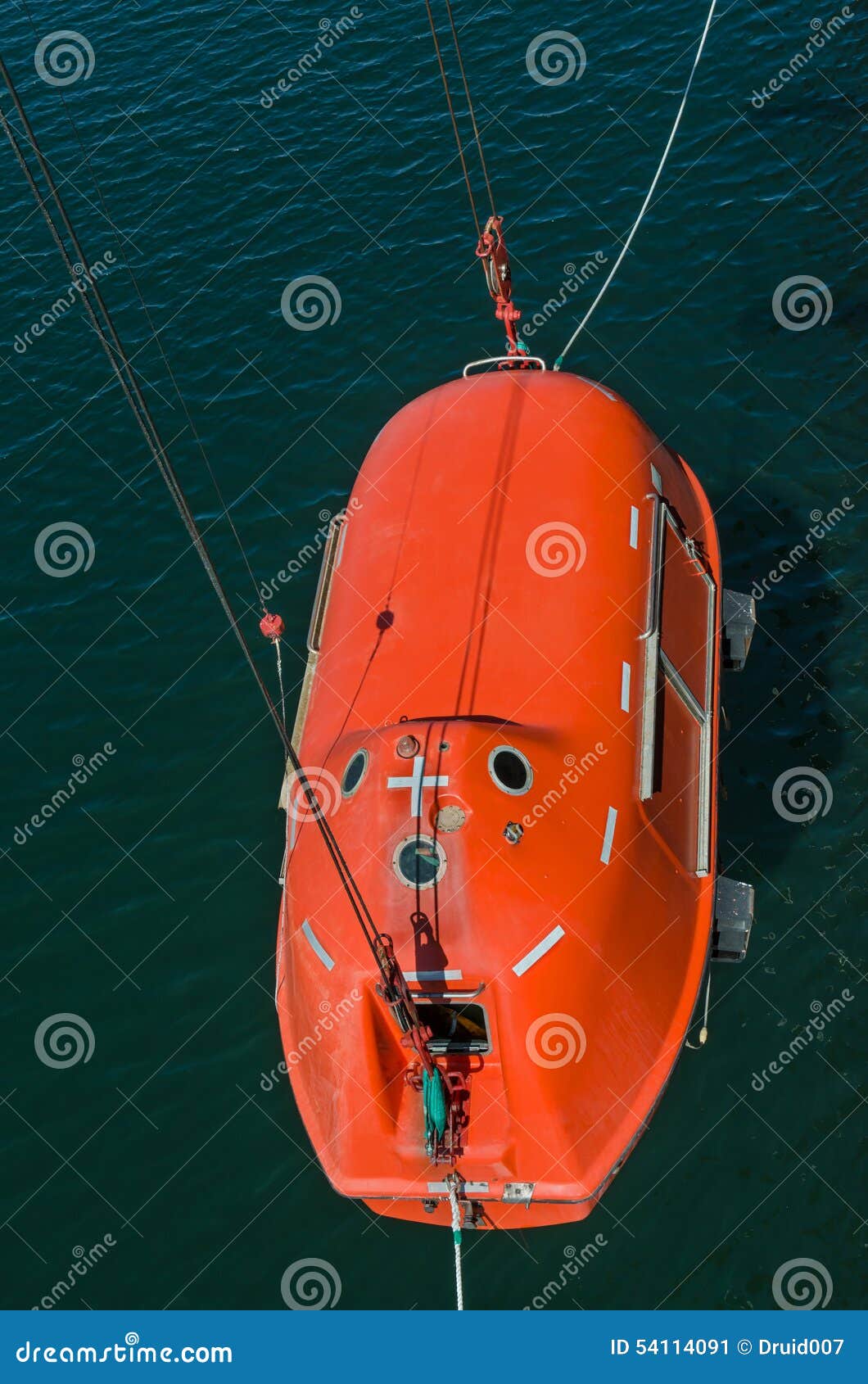 Lifeboat stock image. Image of ship, port, vessel, operation - 54114091