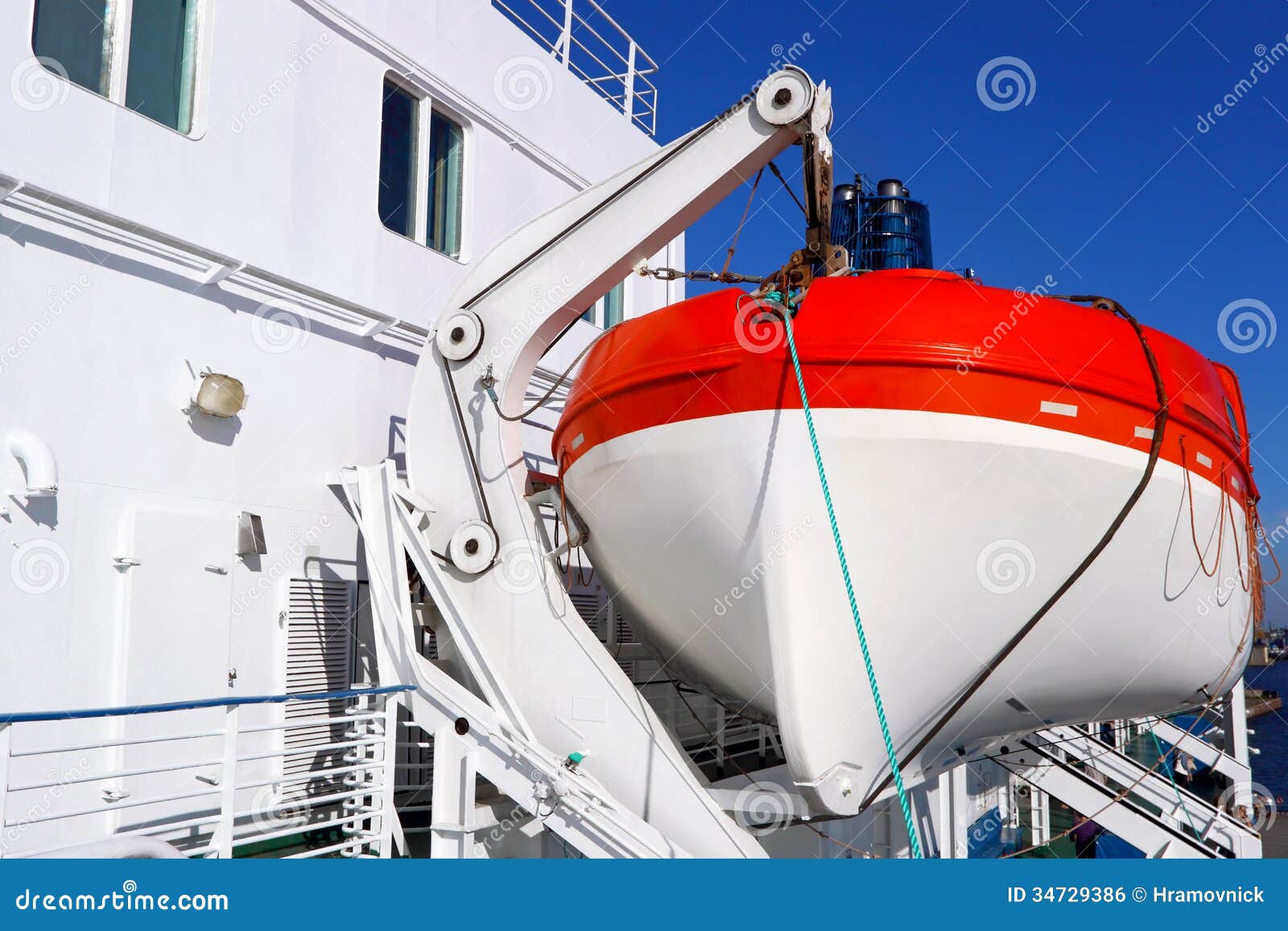 Lifeboat by the ship stock photo. Image of rescue, summer - 34729386