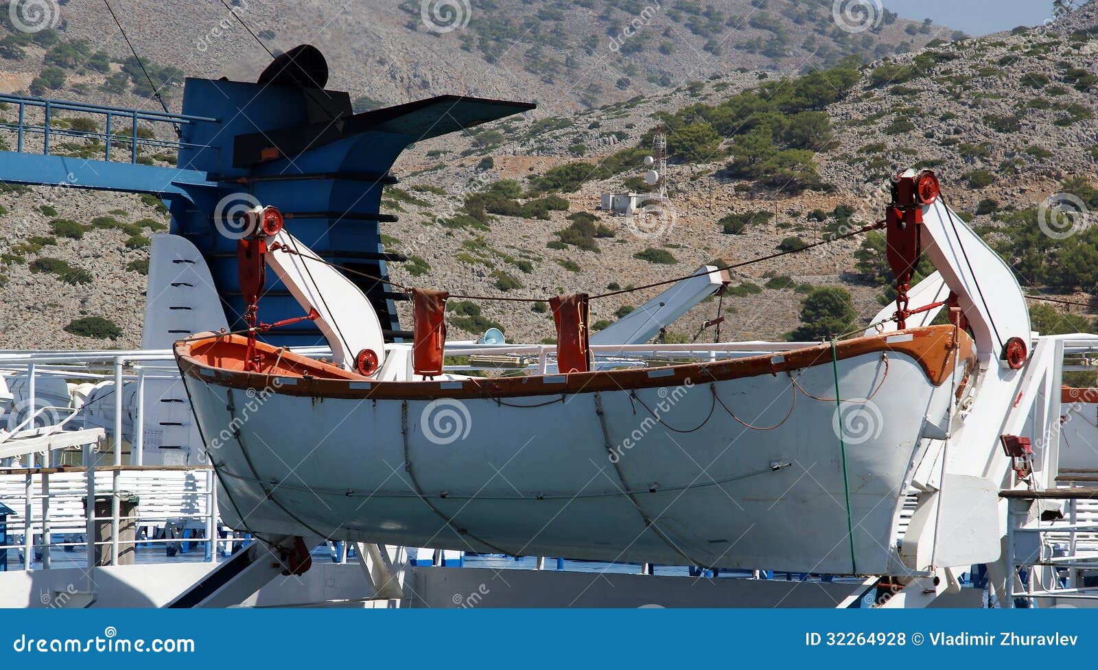 Lifeboats on a Large Passenger Ship Stock Photo - Image of nautical ...