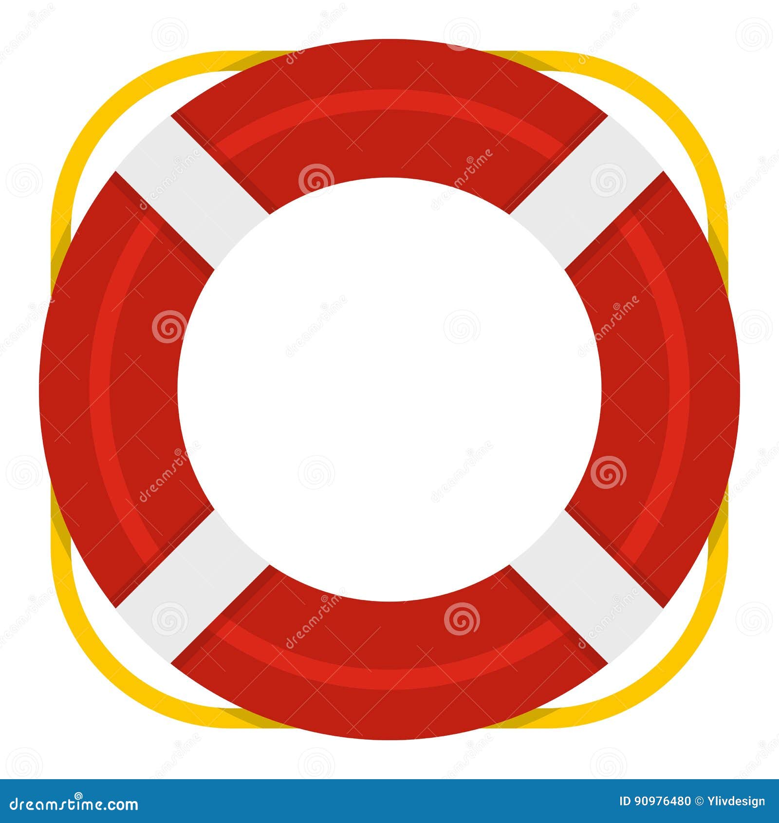 Lifebuoy icon stock vector. Illustration of rope, buoy - 90976480