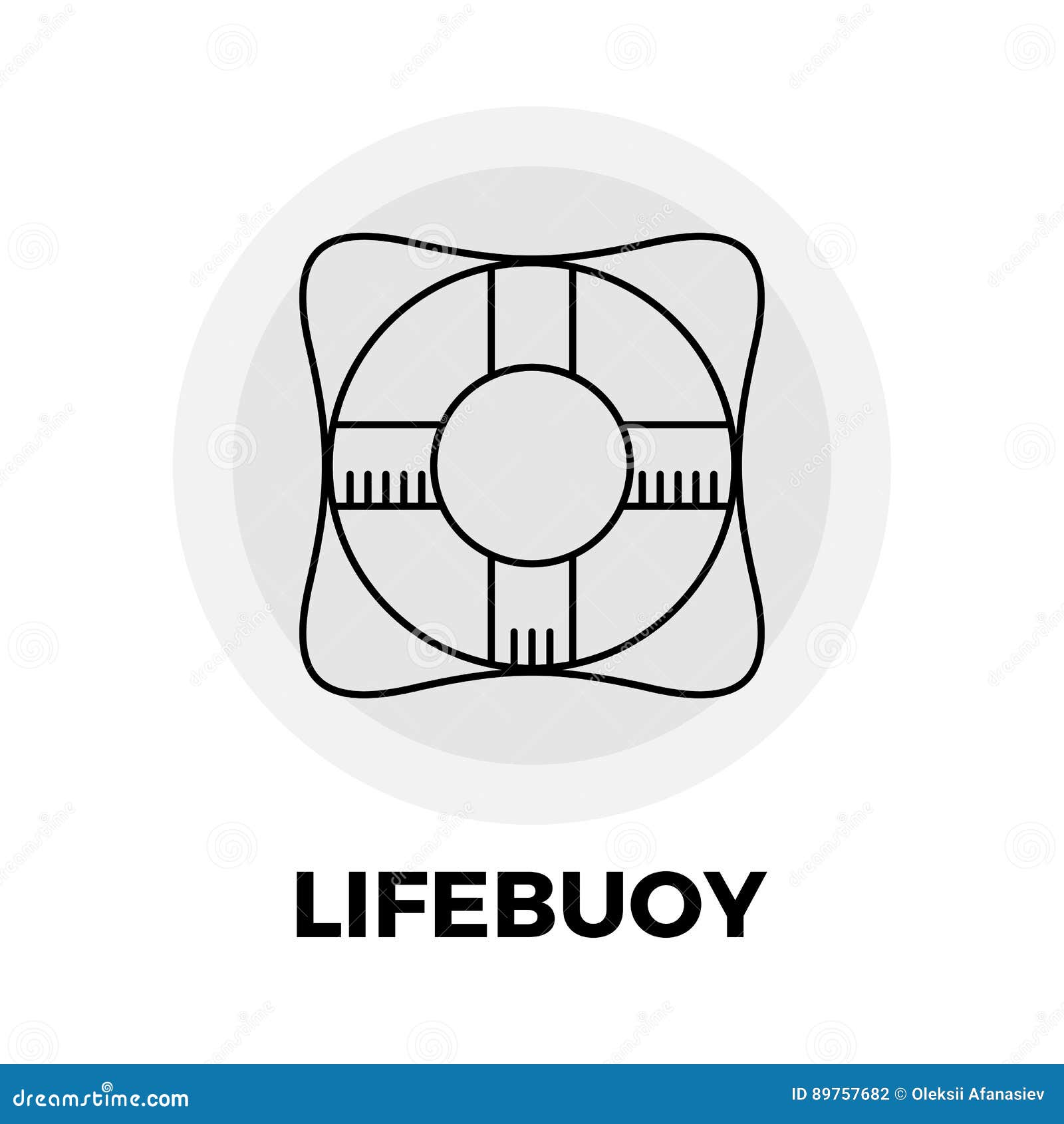 Lifebuoy Line Icon stock vector. Illustration of lifebelt - 89757682
