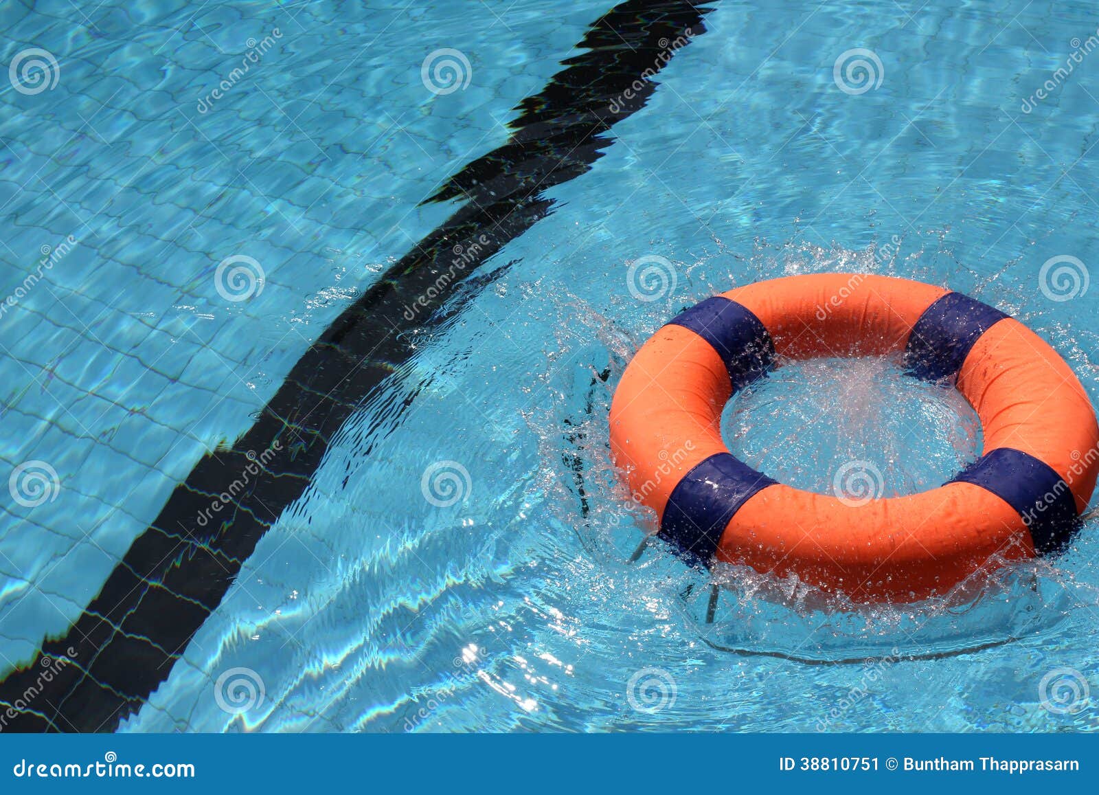 Lifebuoy in pool stock image. Image of assistance, life - 38810751