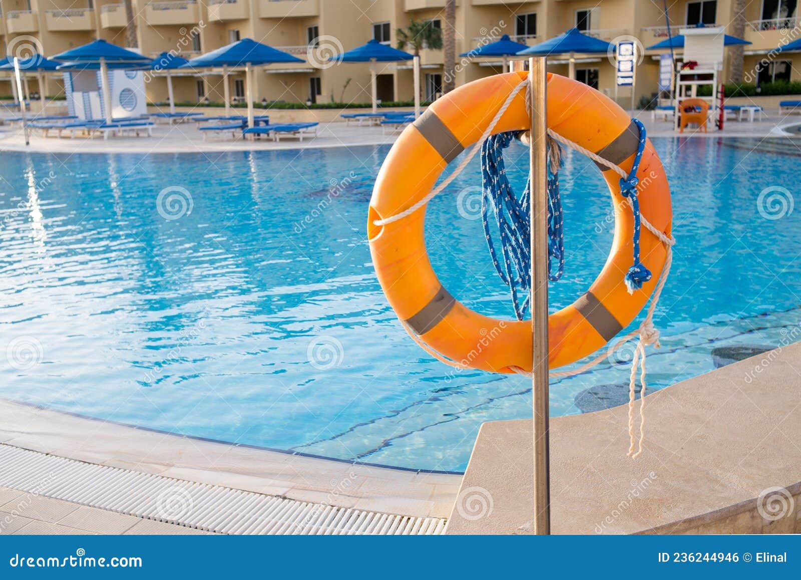 Lifebuoy by the Pool. Safety First, Travel Stock Photo - Image of ...