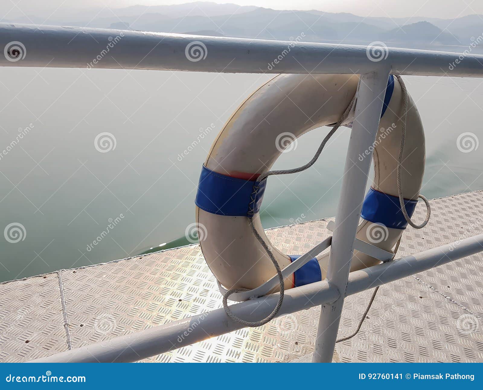 Lifebuoy rubber ring stock image. Image of railing, emergency - 92760141