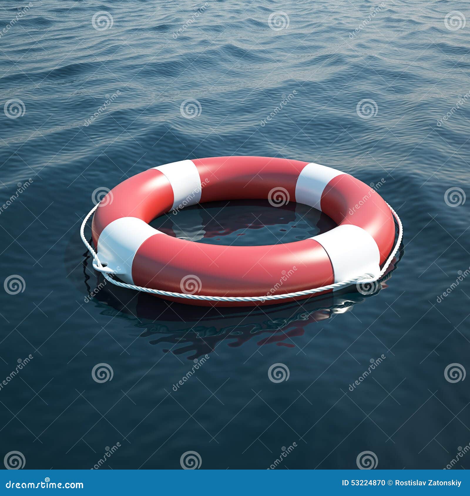 Lifebuoy in the sea stock photo. Image of protection - 53224870