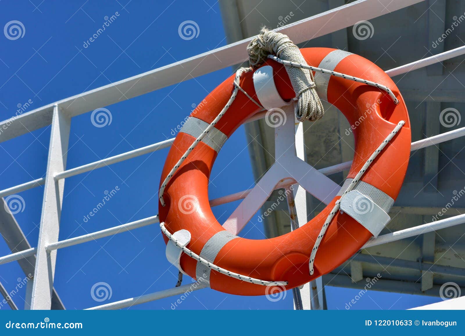 Lifebuoy on the ship stock image. Image of buoy, lifebuoy - 122010633