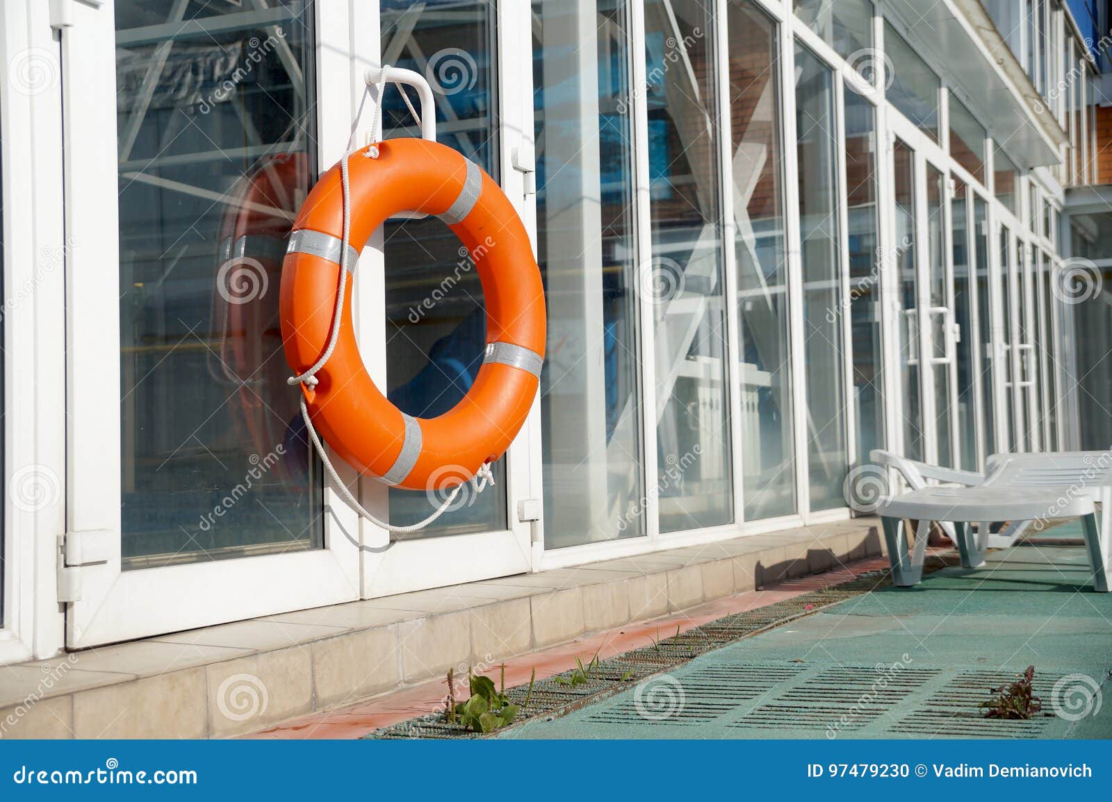 Lifebuoy in the Swimming Pool Stock Photo - Image of active, help: 97479230