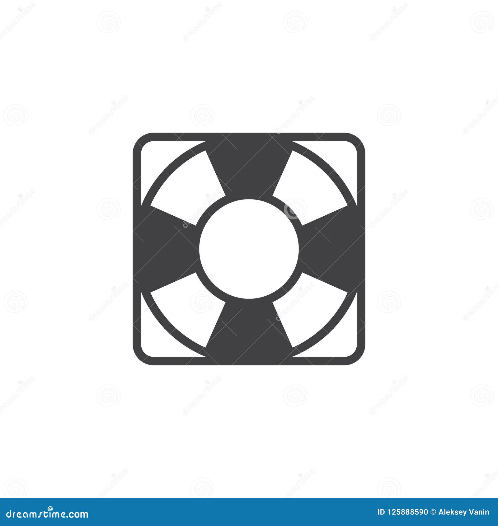 Lifebuoy vector icon stock vector. Illustration of guard - 125888590