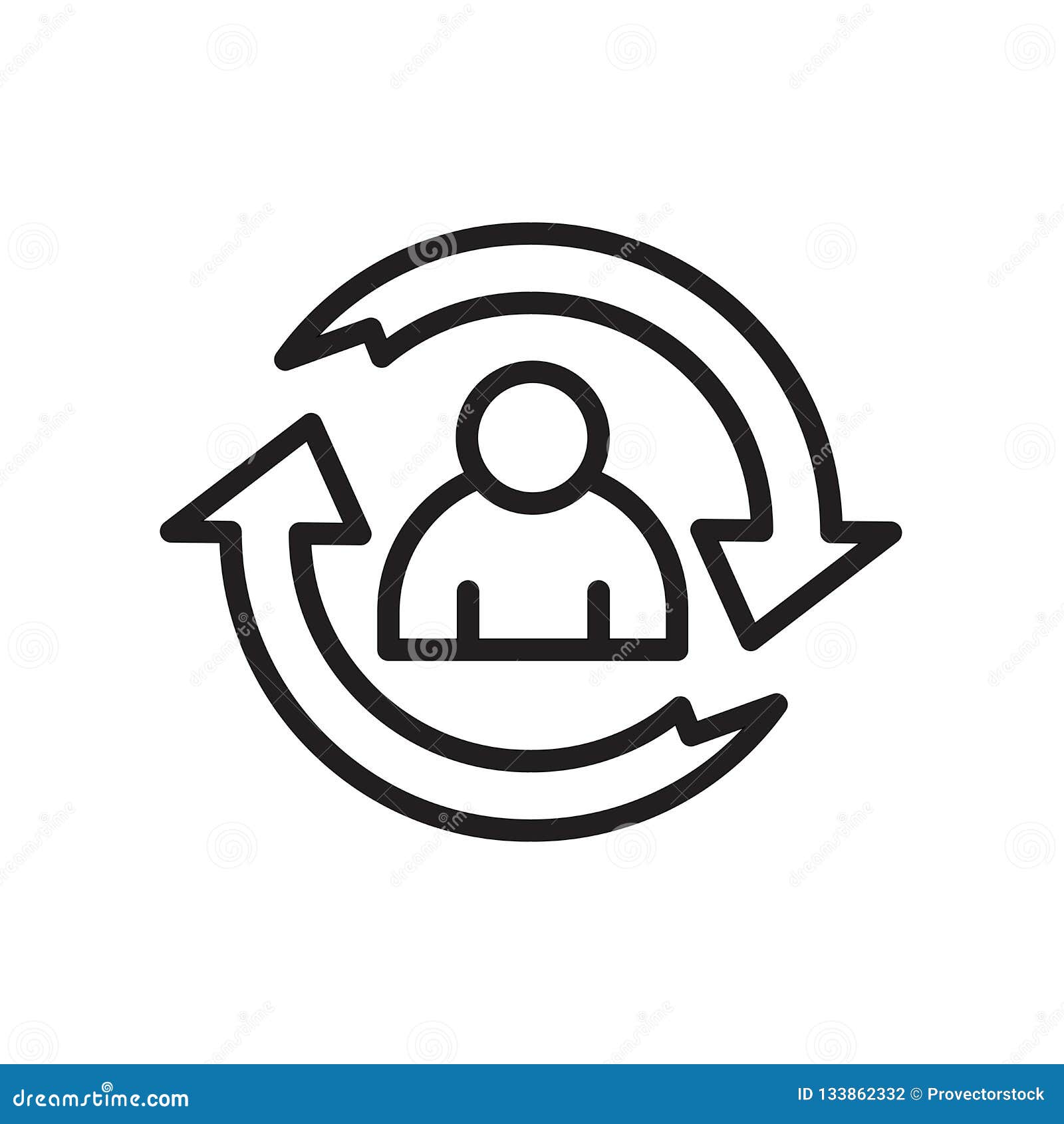 Life Cycle Icon Black