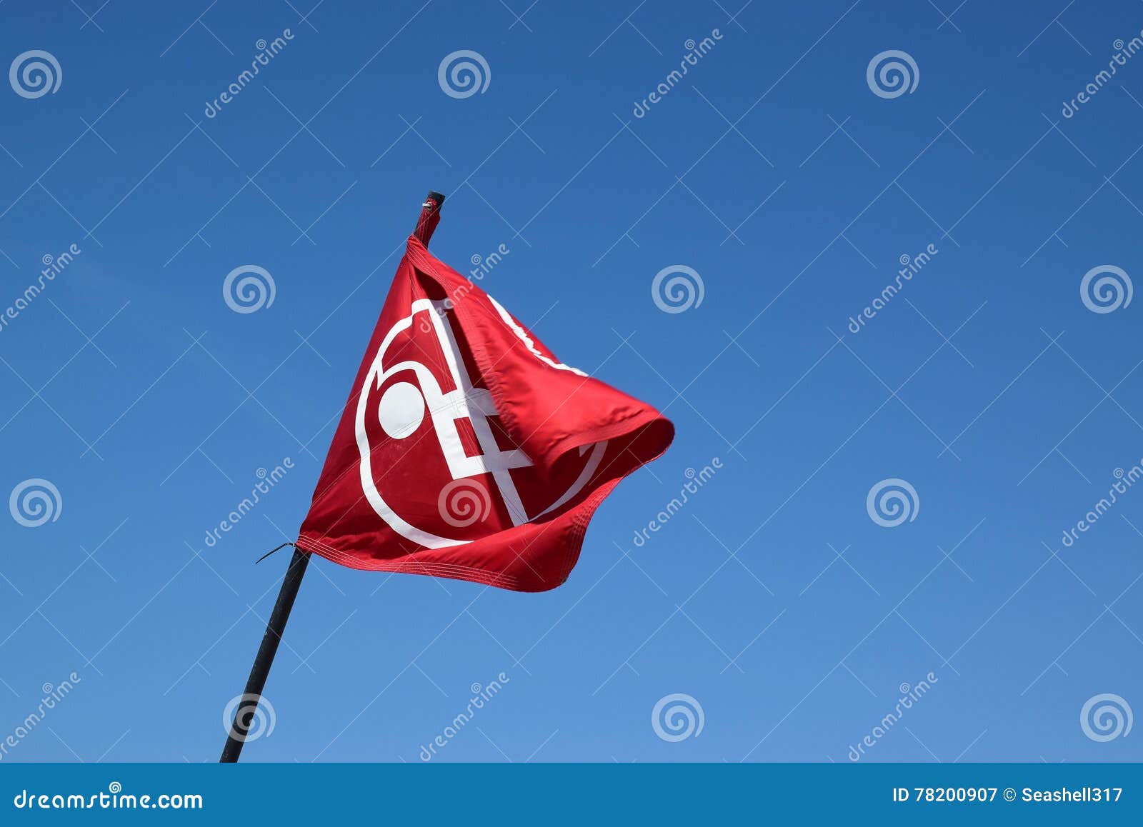 Lifegaurd Flag stock image. Image of shoreline, ocean - 78200907