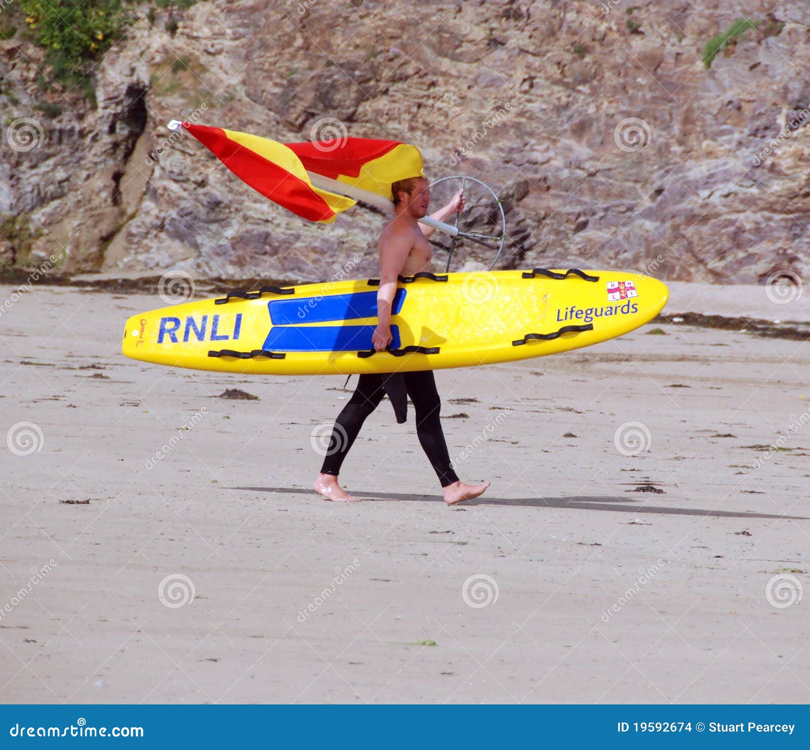 Lifeguard on the beach editorial stock image. Image of surf - 19592674