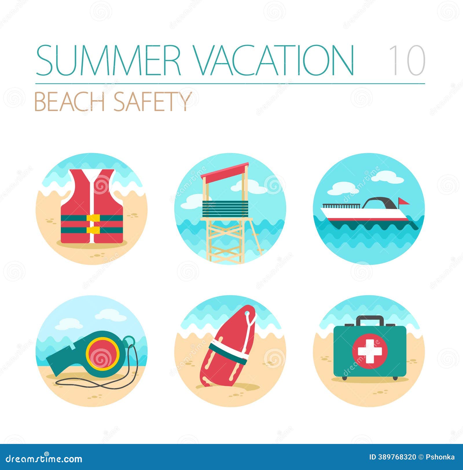 Lifeguard On Beach Observes Children Through Binoculars, Ensuring ...