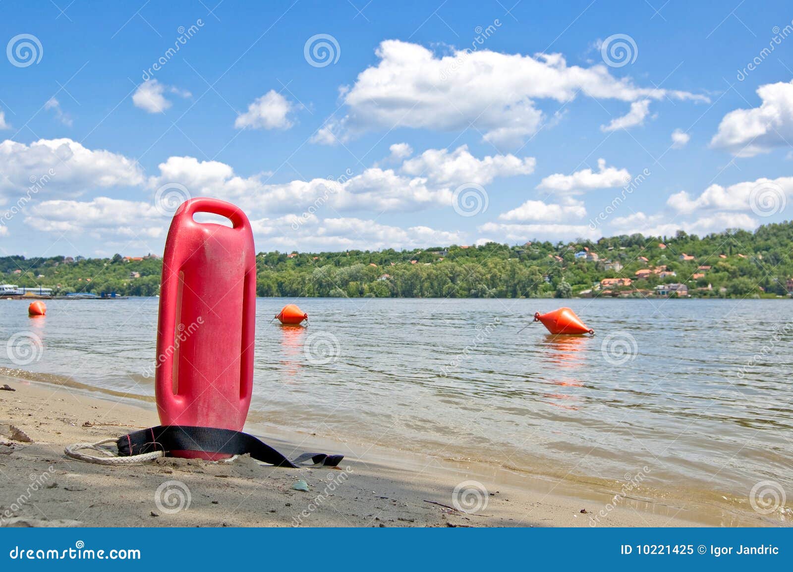 Lifeguard buoy stock image. Image of orange, coast, river - 10221425