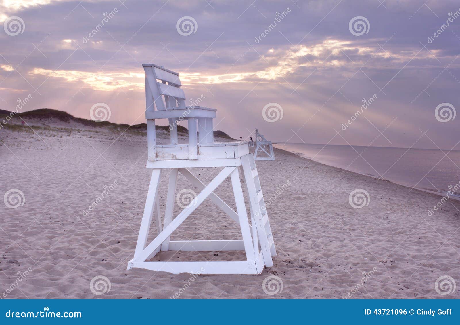 Lifeguard Chair on Beach, Cape Cod Stock Photo - Image of cape ...