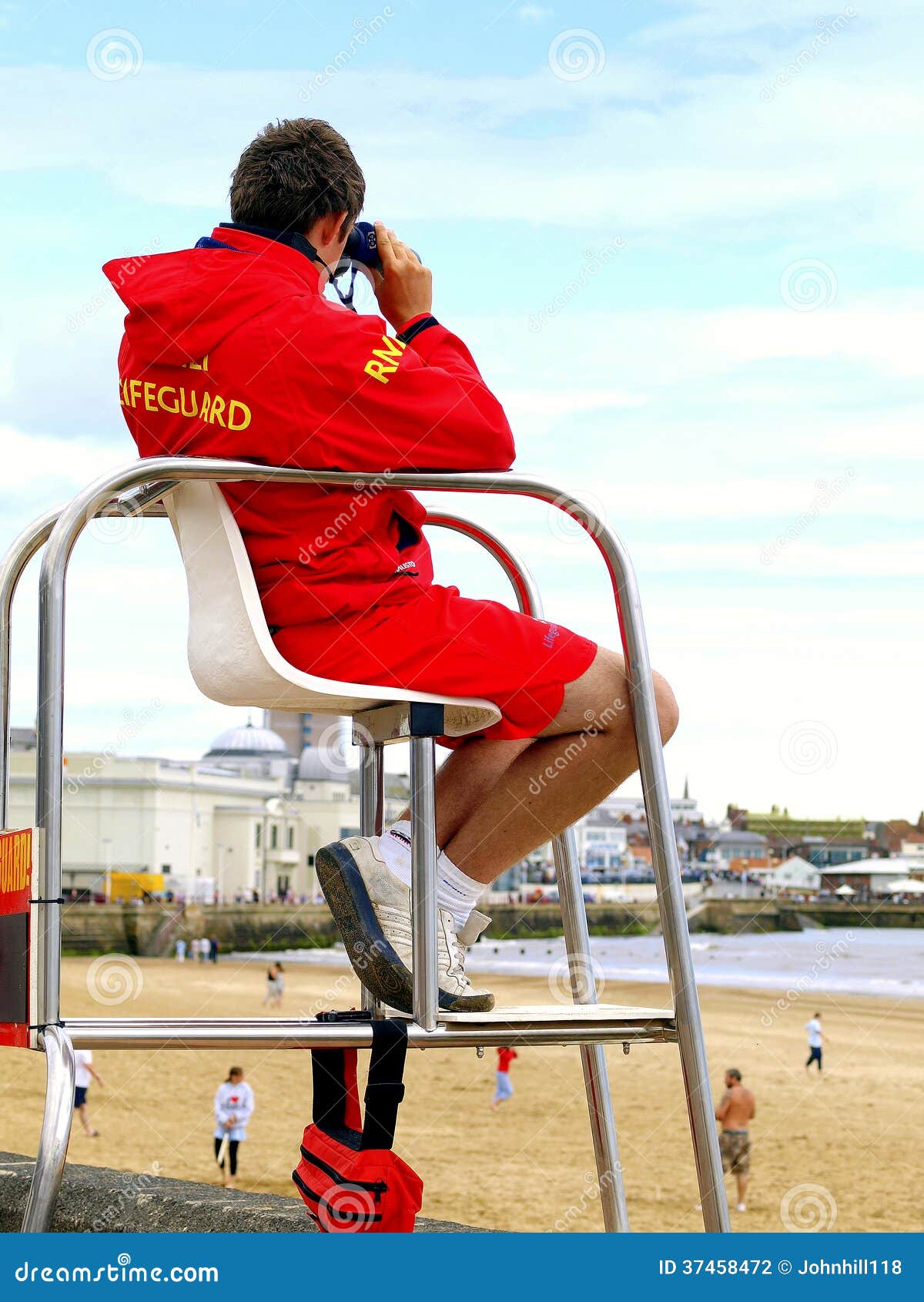Lifeguard on Duty, Bridlington, UK. Editorial Photography - Image of ...