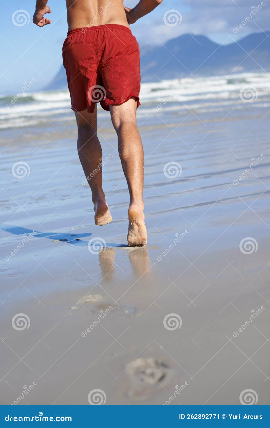 Lifeguard on Duty. a Male Lifeguard at the Beach. Stock Image - Image ...