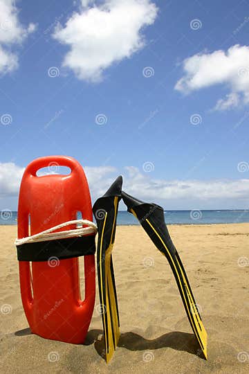 Lifeguard Equipment stock photo. Image of ready, sand, ocean - 146590