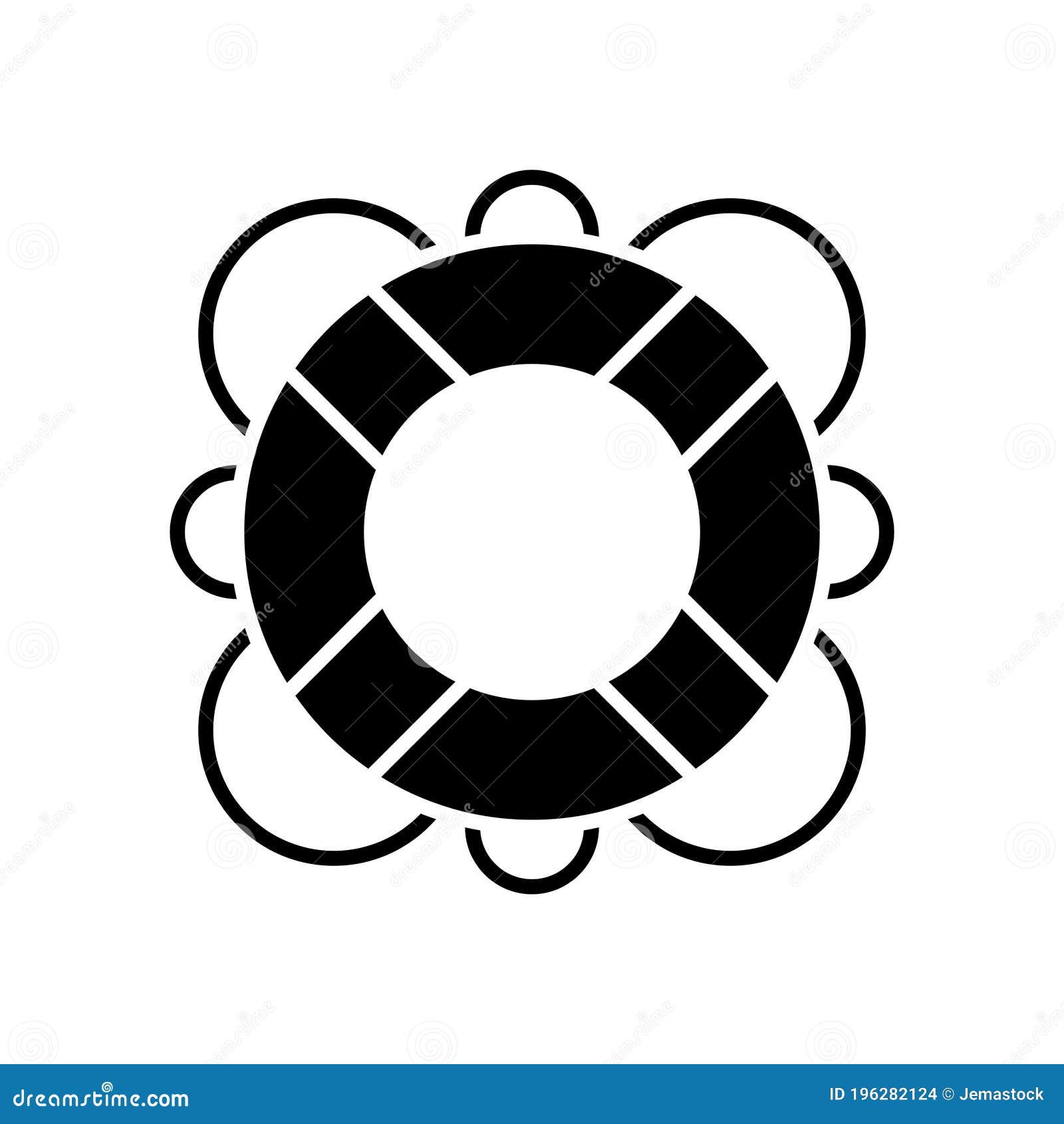 Lifeguard Float Silhouette Style Icon Stock Vector - Illustration of ...