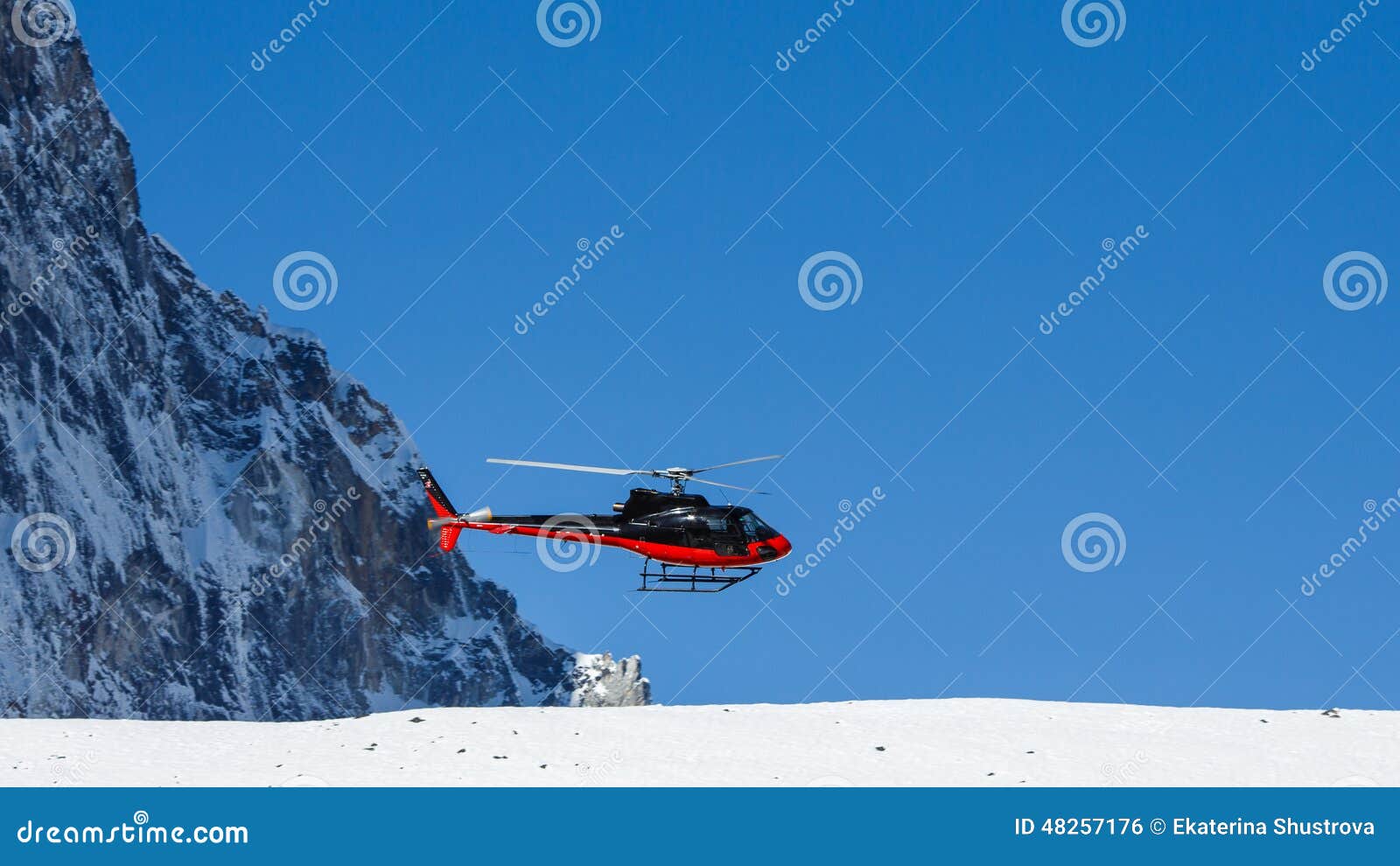 Lifeguard Helicopter in Himalaya Mountains in Nepal Stock Photo - Image ...
