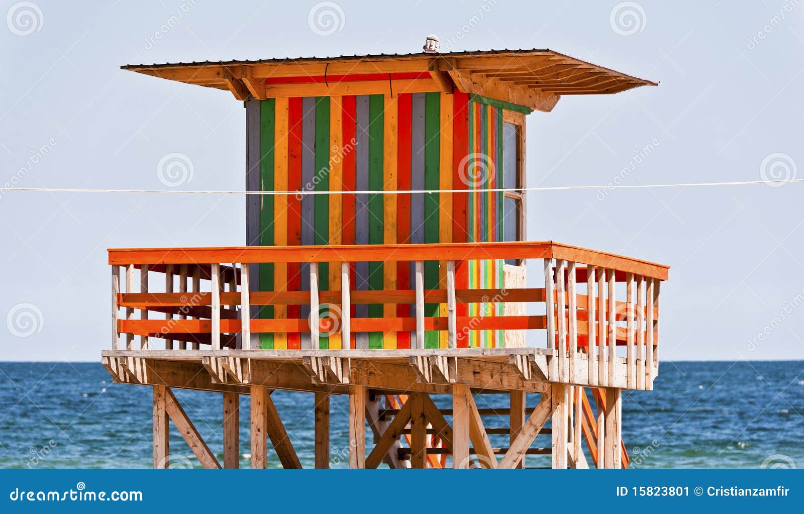 Lifeguard house stock image. Image of blue, coast, daytime - 15823801