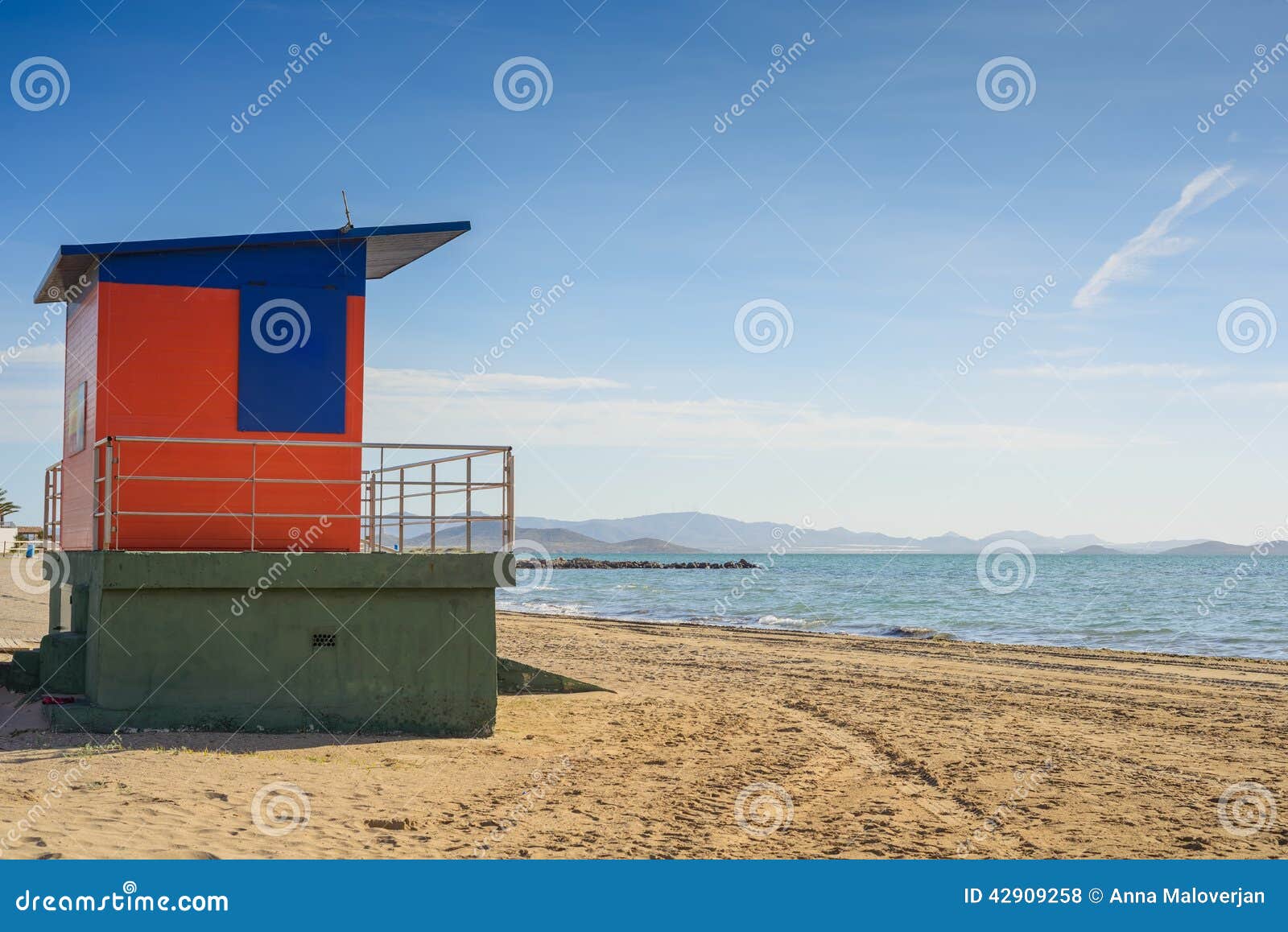Lifeguard House on the Beach Stock Photo - Image of serene, paradise ...