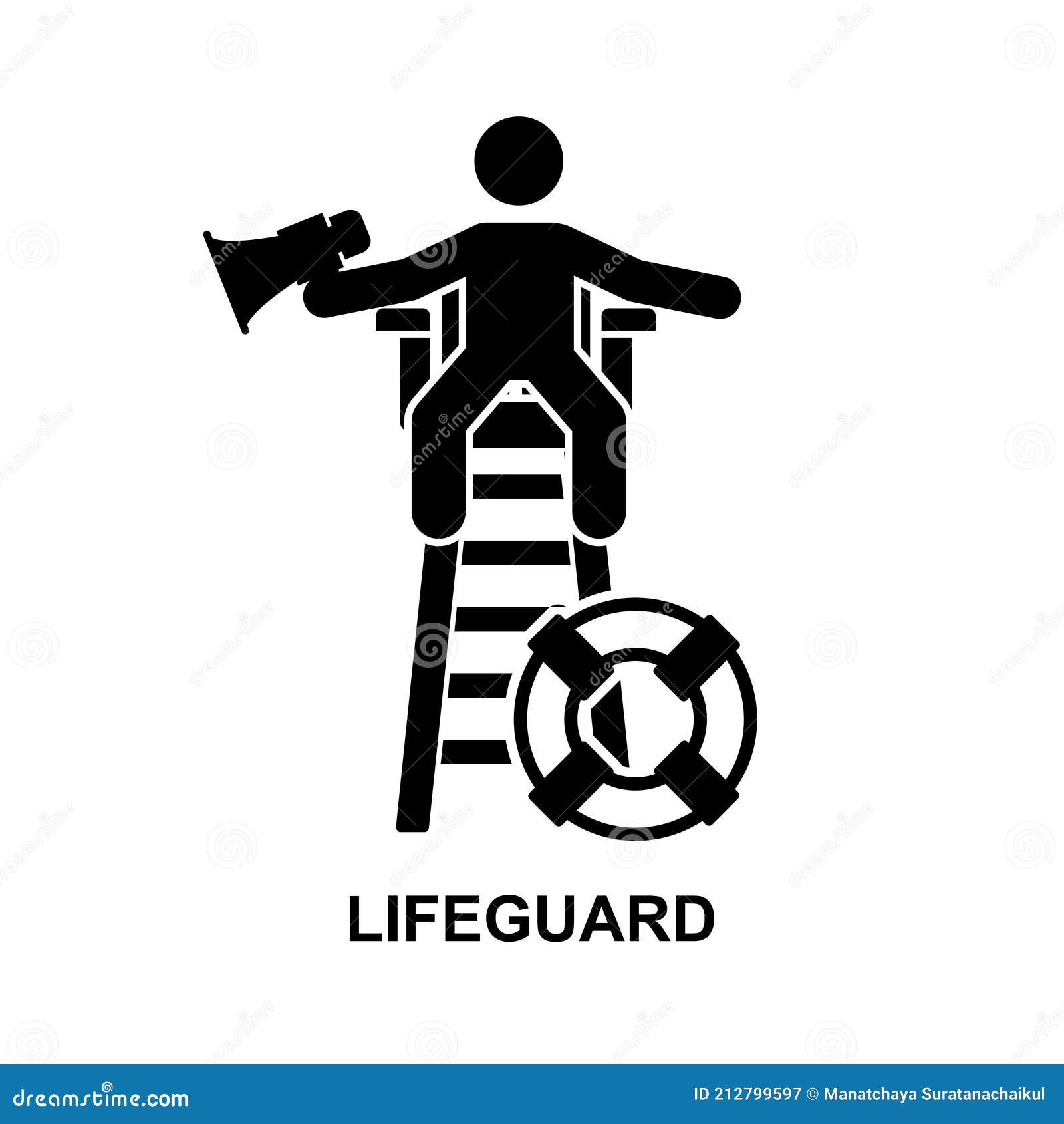 Lifeguard Icon Vector Isolated On White Background, Lifeguard Sign ...