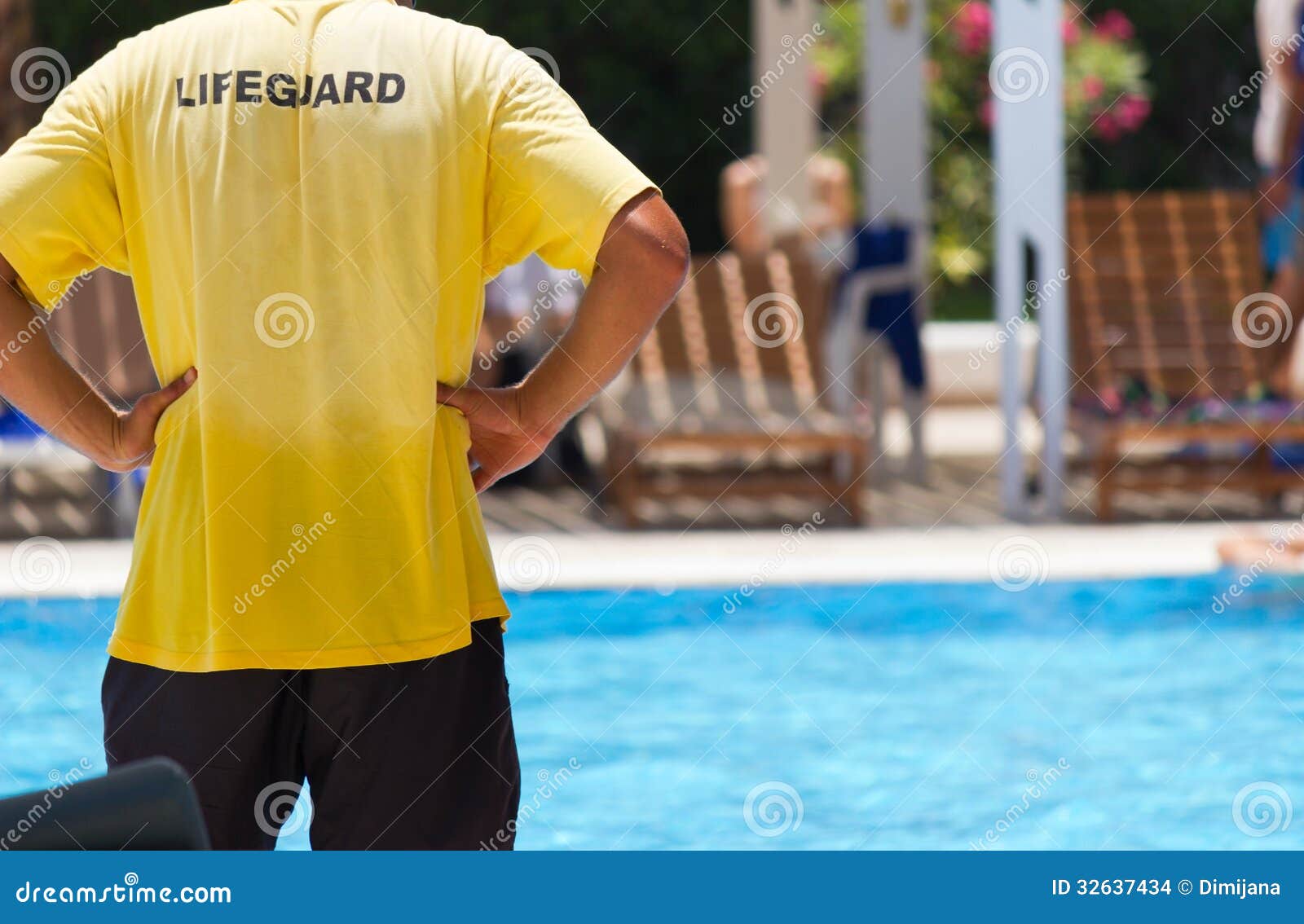 Lifeguard stock photo. Image of muscular, vigilant, blue - 32637434