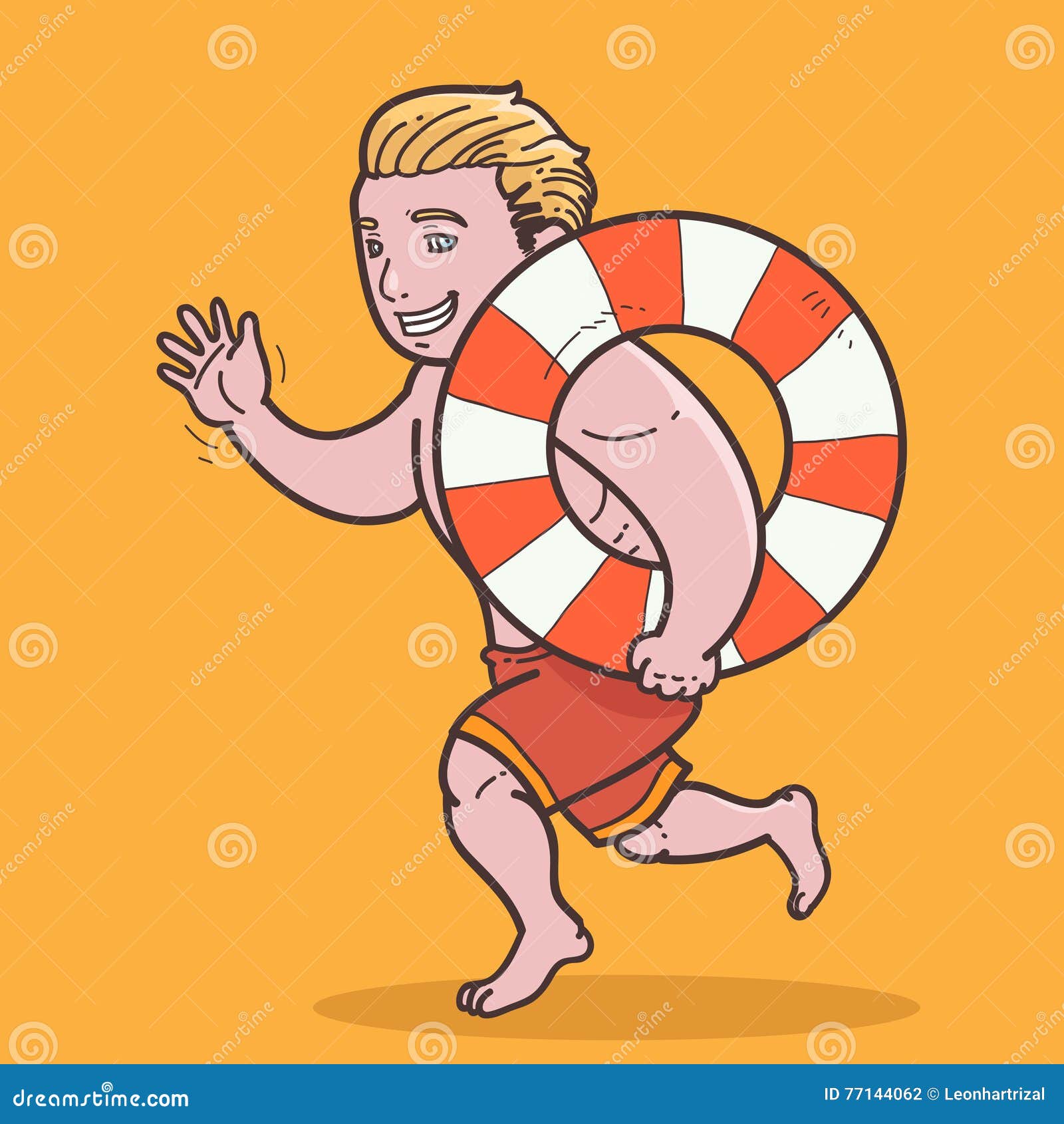 Lifeguard man stock vector. Illustration of vector, duty - 77144062