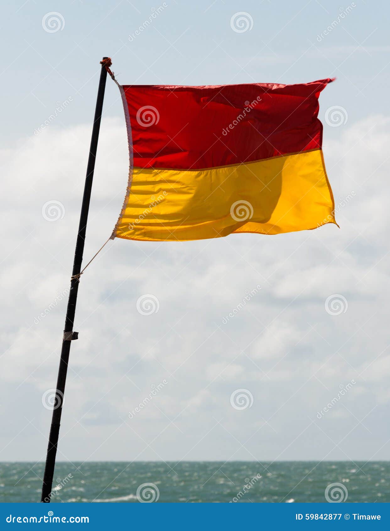 Lifeguard Patrolled Area Flag Stock Image - Image of flying, sign: 59842877