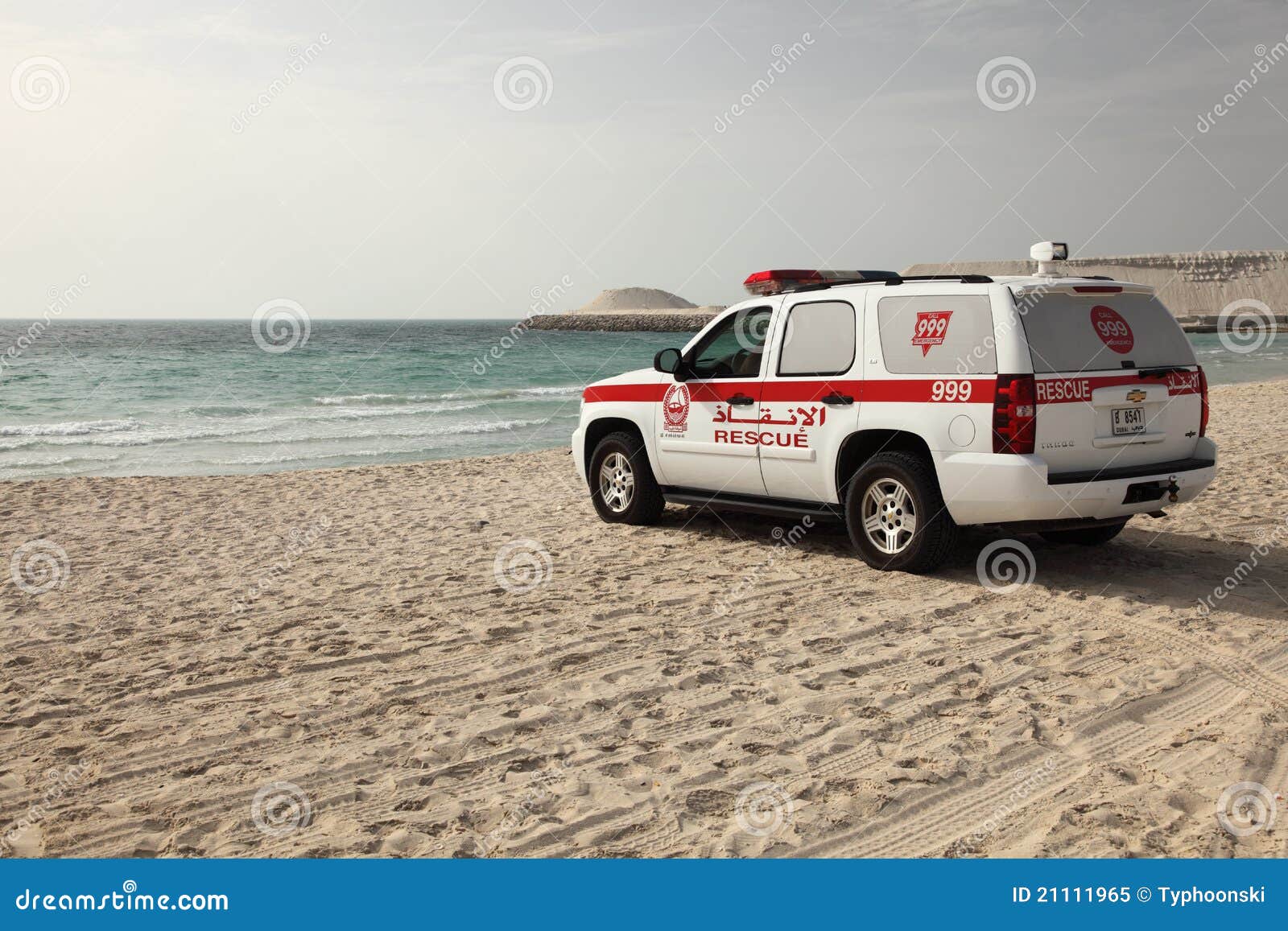 Lifeguard Rescue Car on the Beach Editorial Image - Image of emirates ...